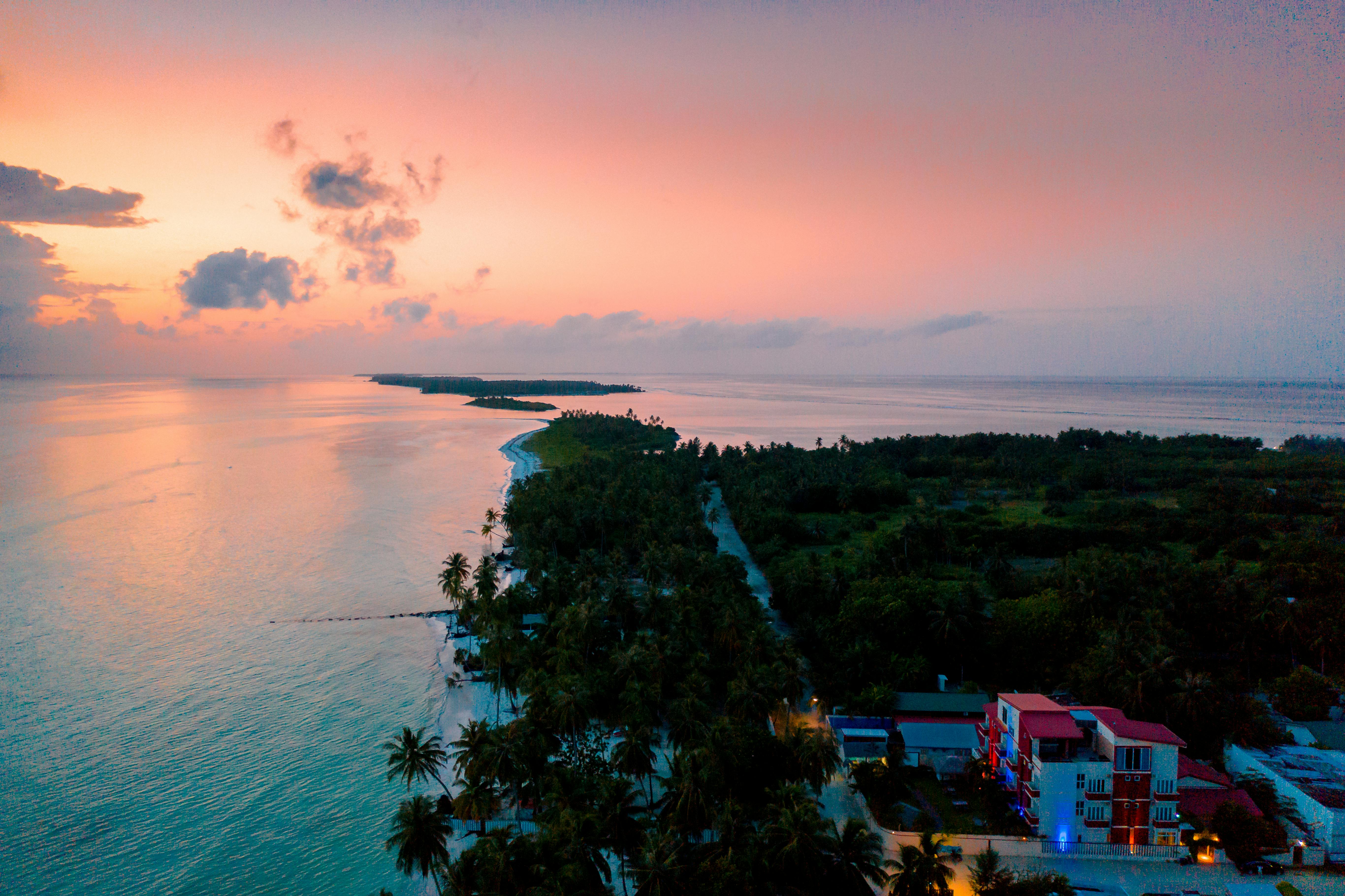 Drone Shot of an Island during Sunset · Free Stock Photo