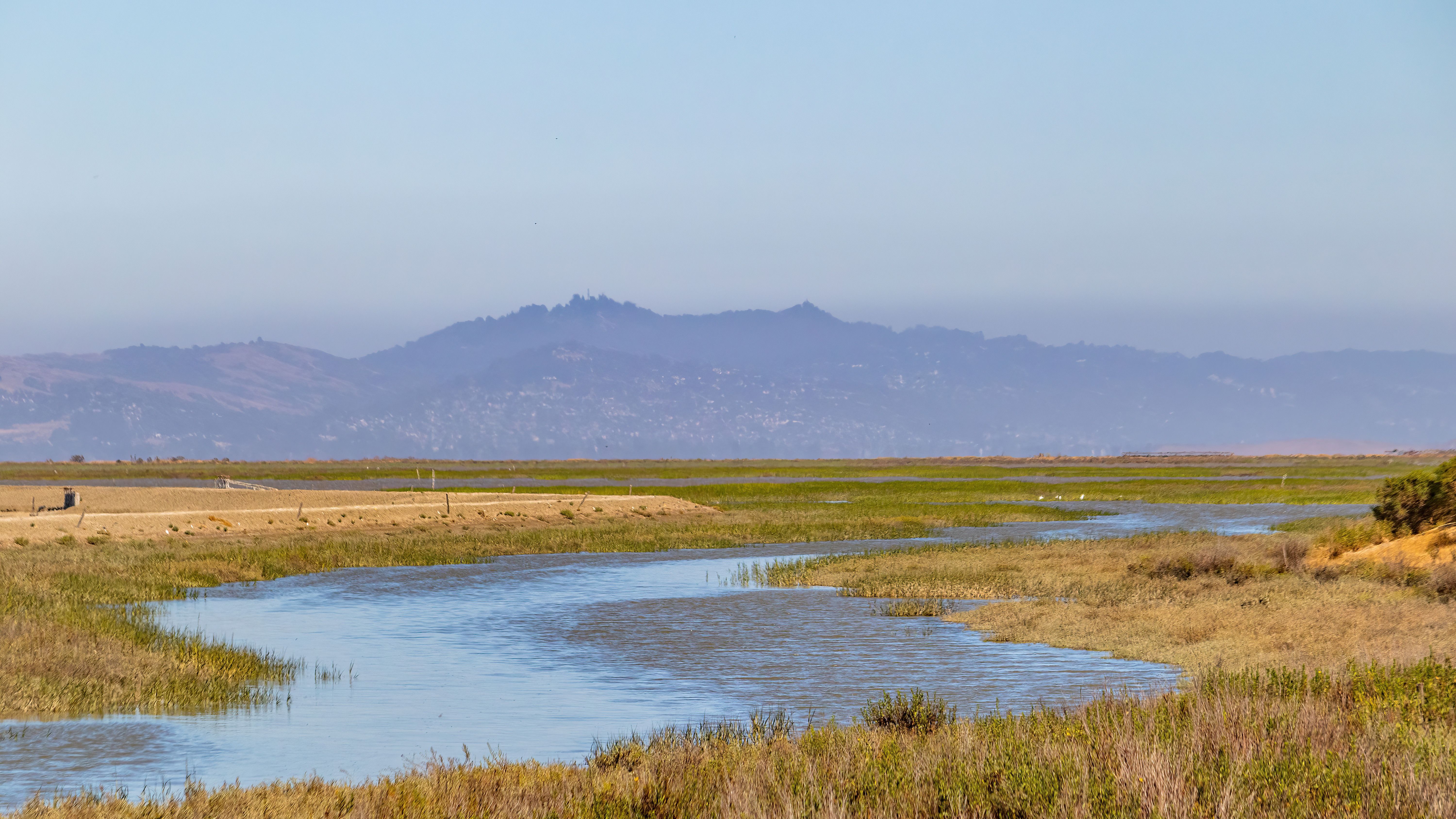 A Lake Between Green Grass Field · Free Stock Photo