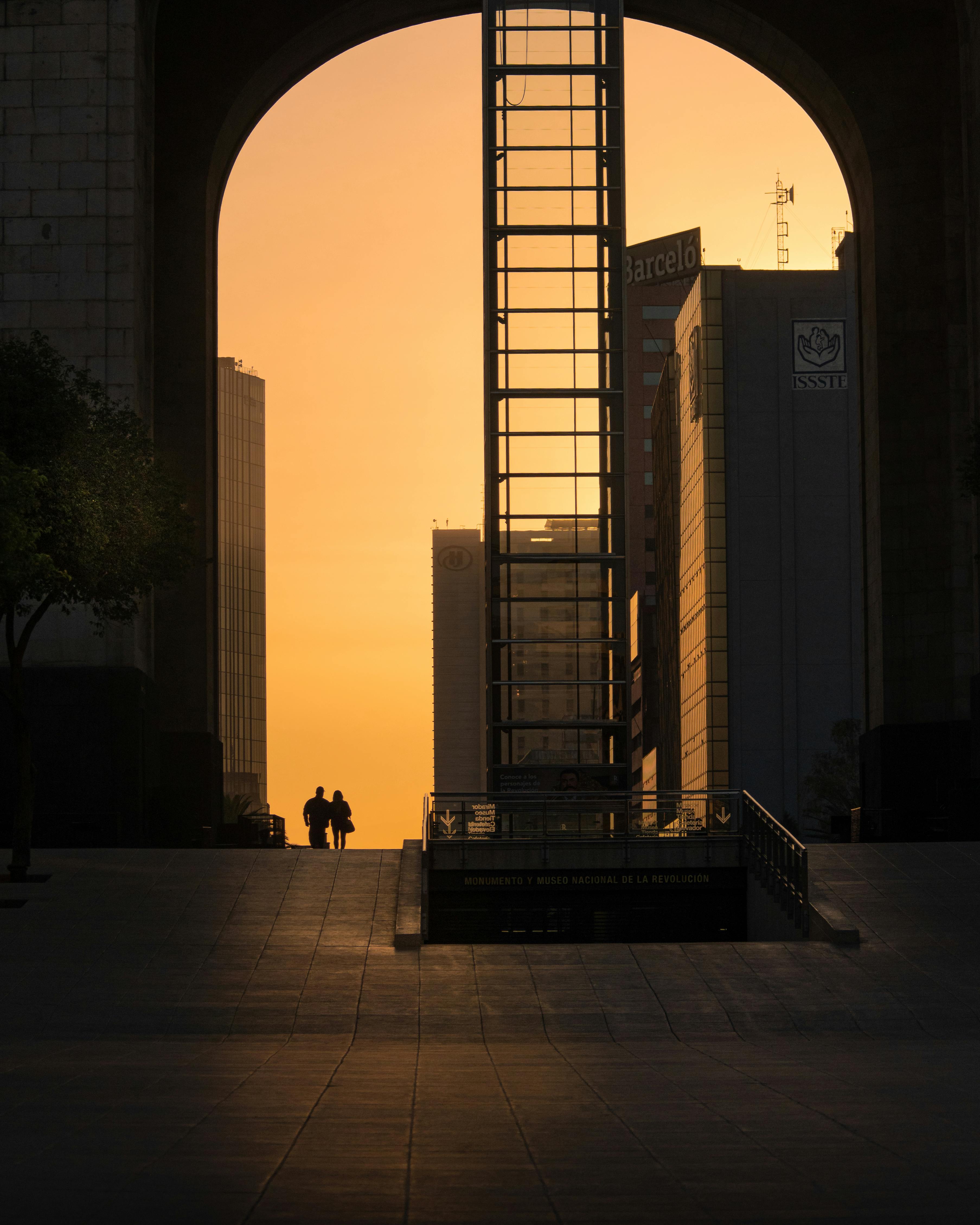 Woman Walking Up Steps at Dawn · Free Stock Photo