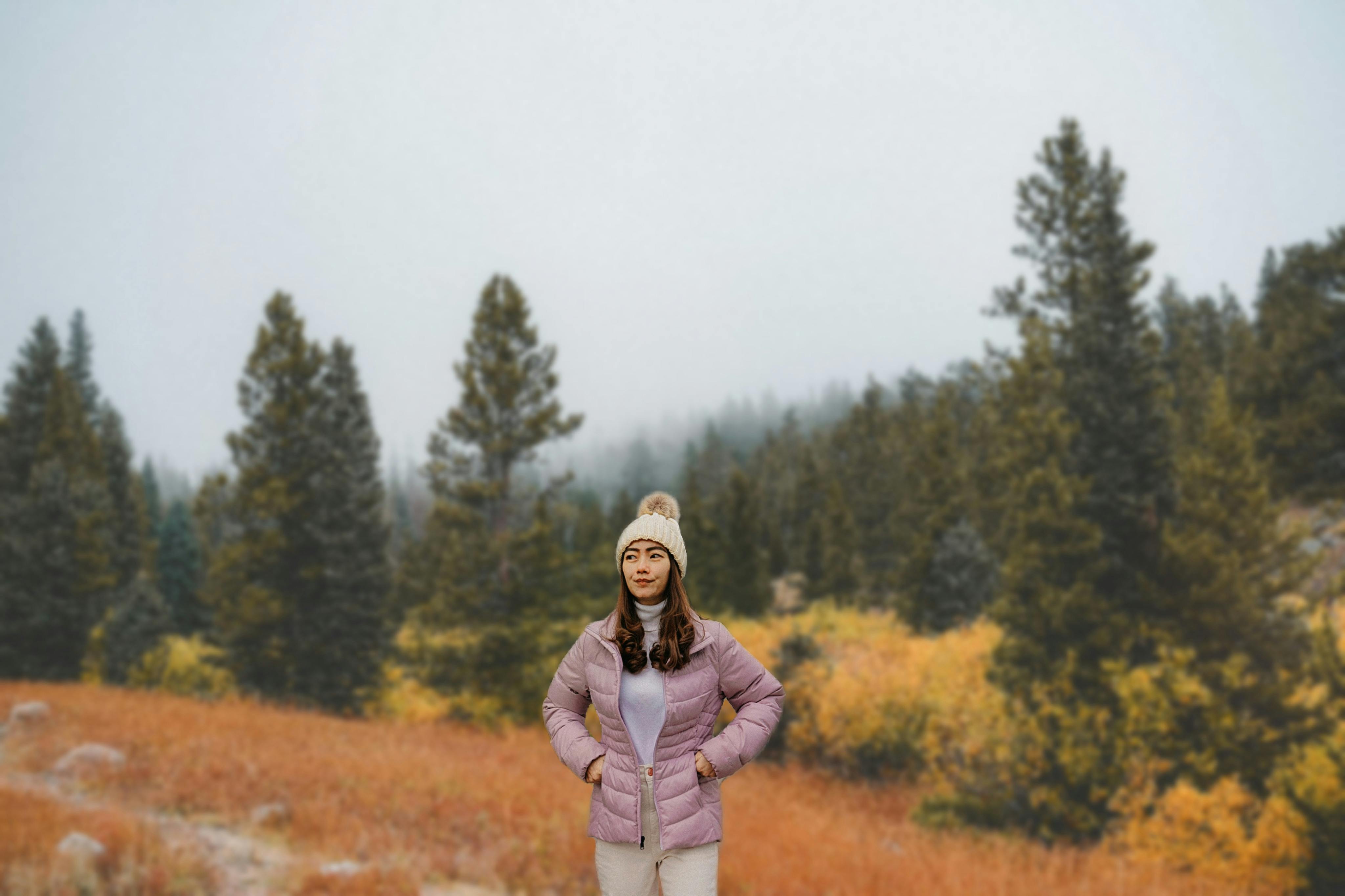 Photo of Woman wearing Pink Bubble Jacket · Free Stock Photo