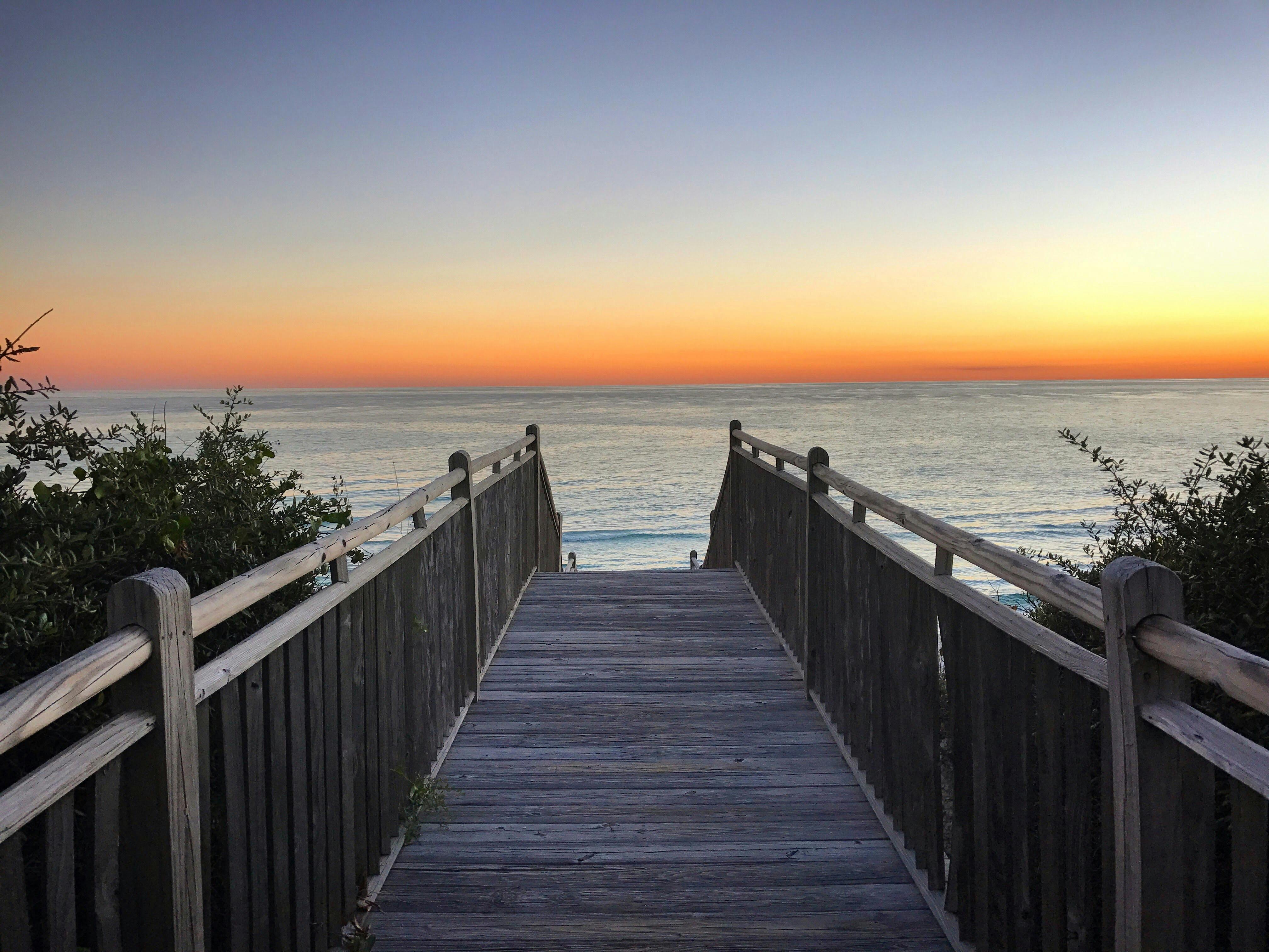 Photography of Wooden Bridge During Sunset · Free Stock Photo