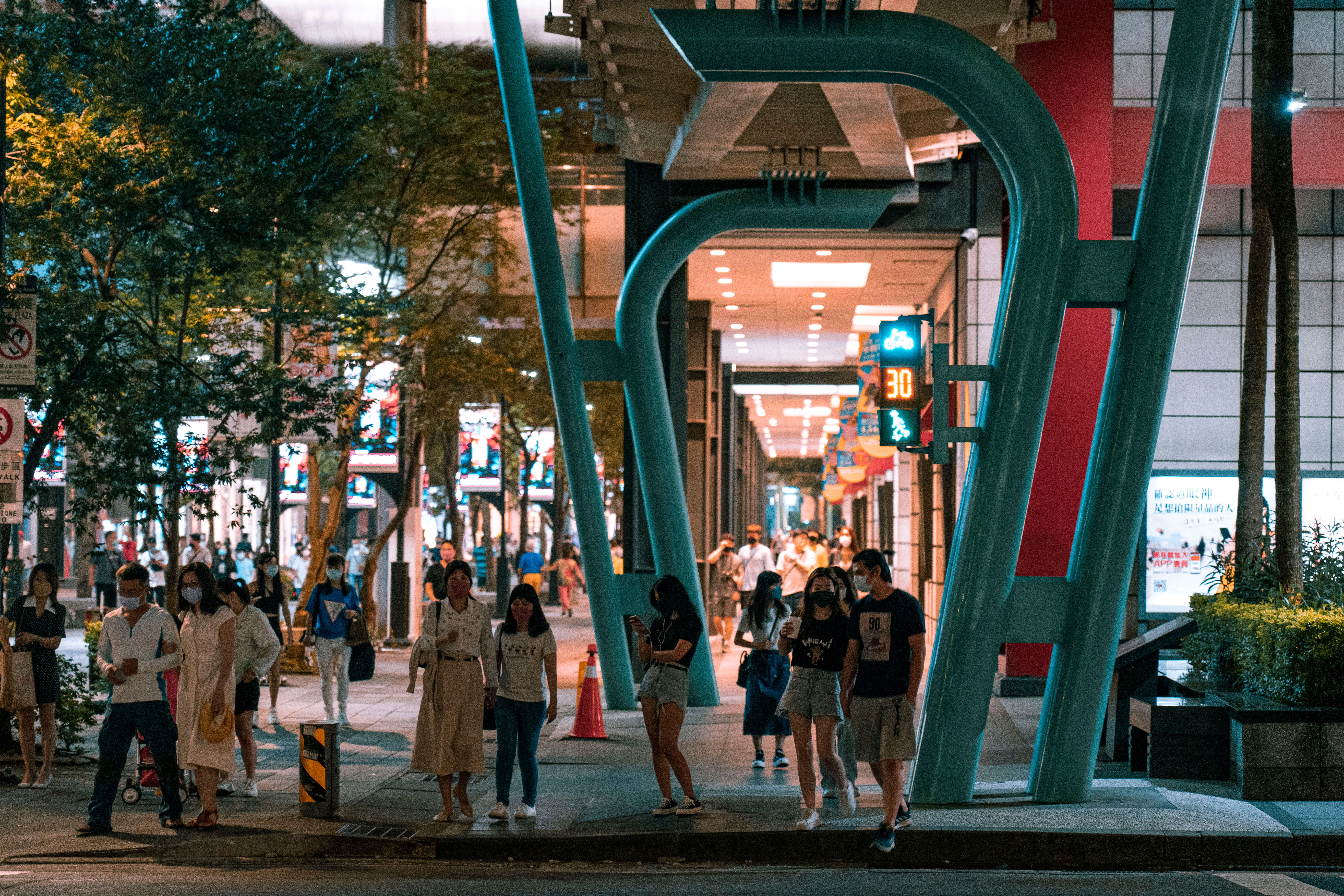 People Wearing Face Mask while Walking on the Street · Free Stock Photo