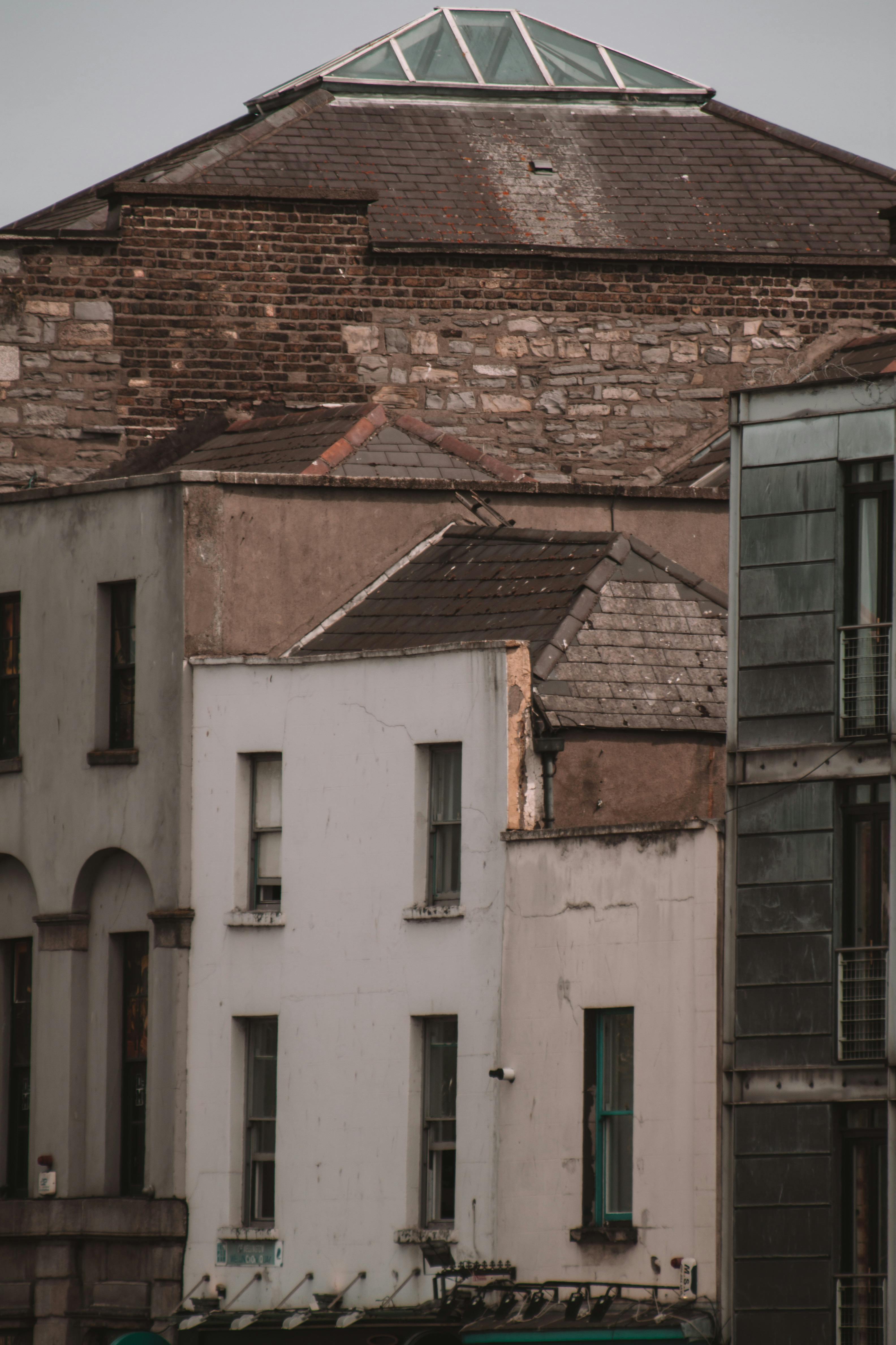 Green Plants Beside the Beige Abandoned Building · Free Stock Photo
