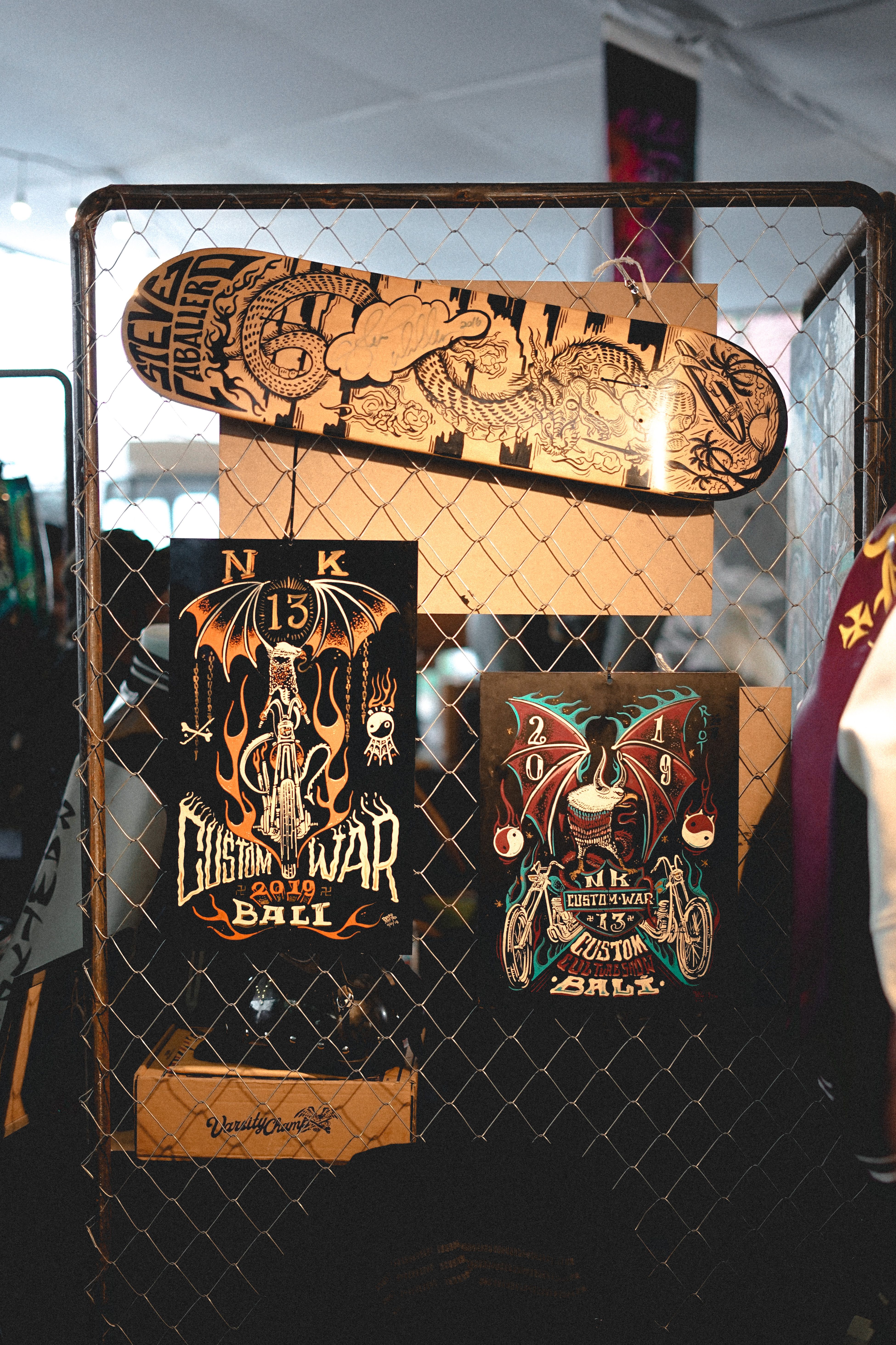 Skateboard and Banners on Net · Free Stock Photo