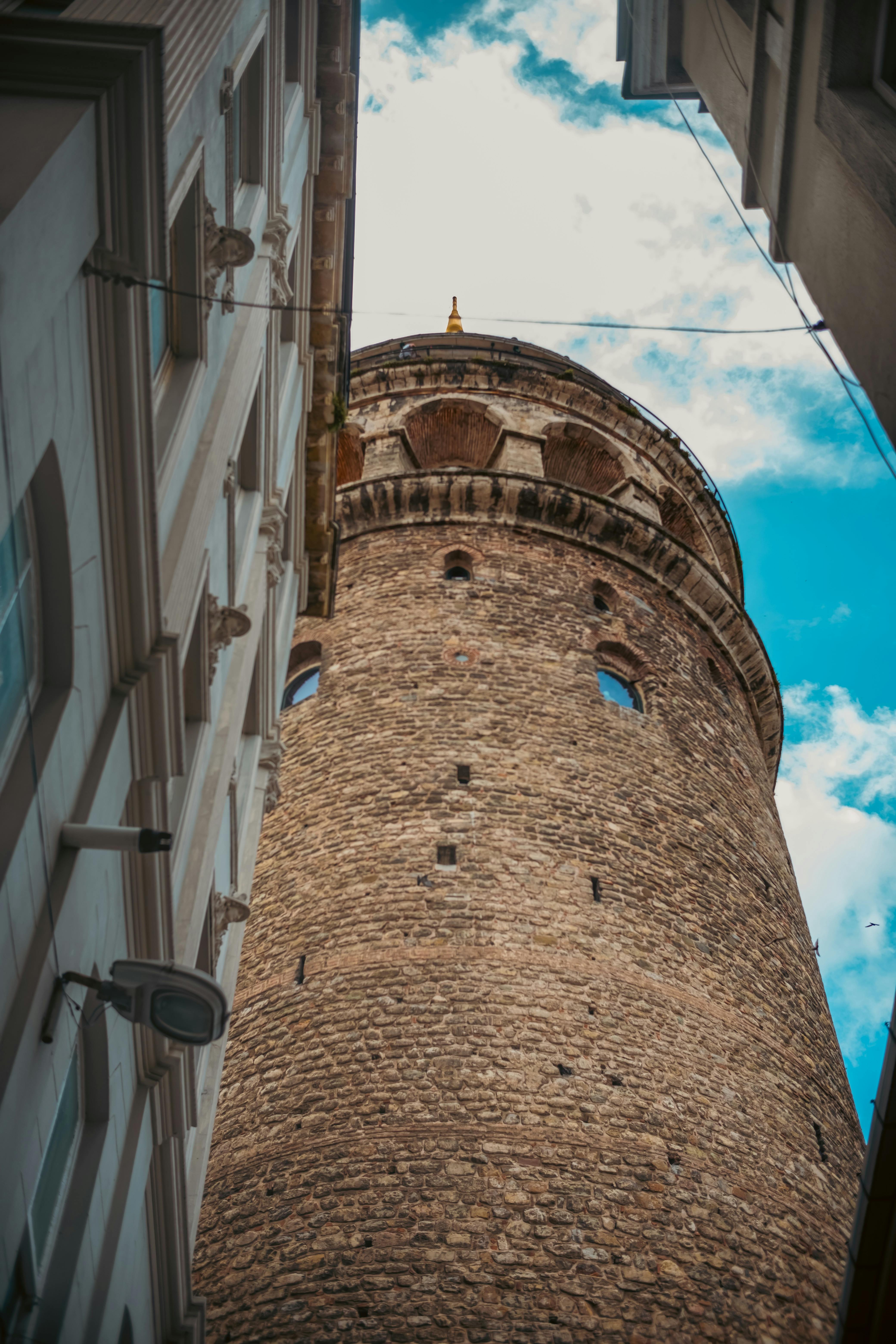 Low Angle Shot of Galata Tower in Istanbul, Turkey · Free Stock Photo