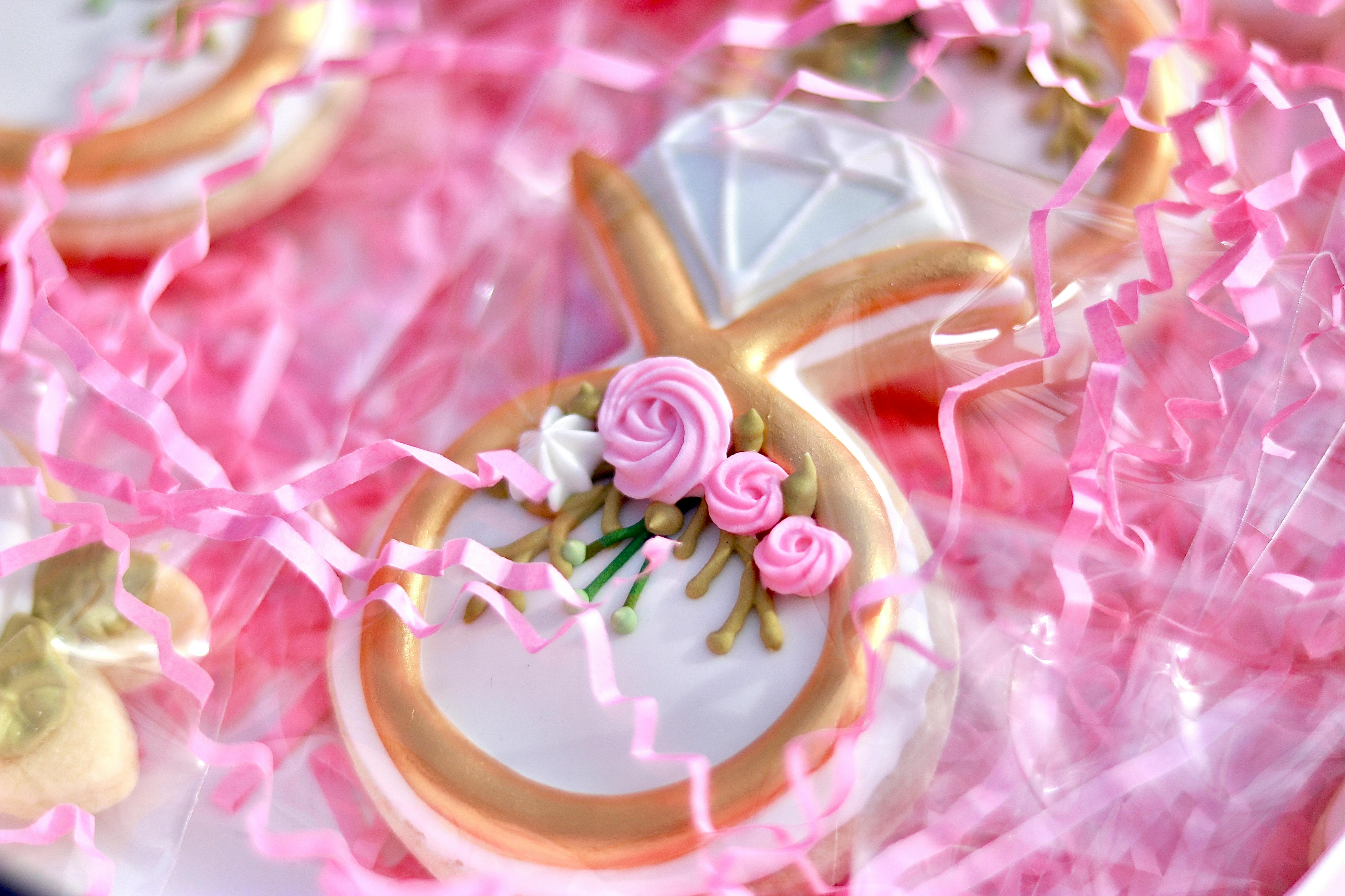 A Cookie with a Diamond Ring Design · Free Stock Photo