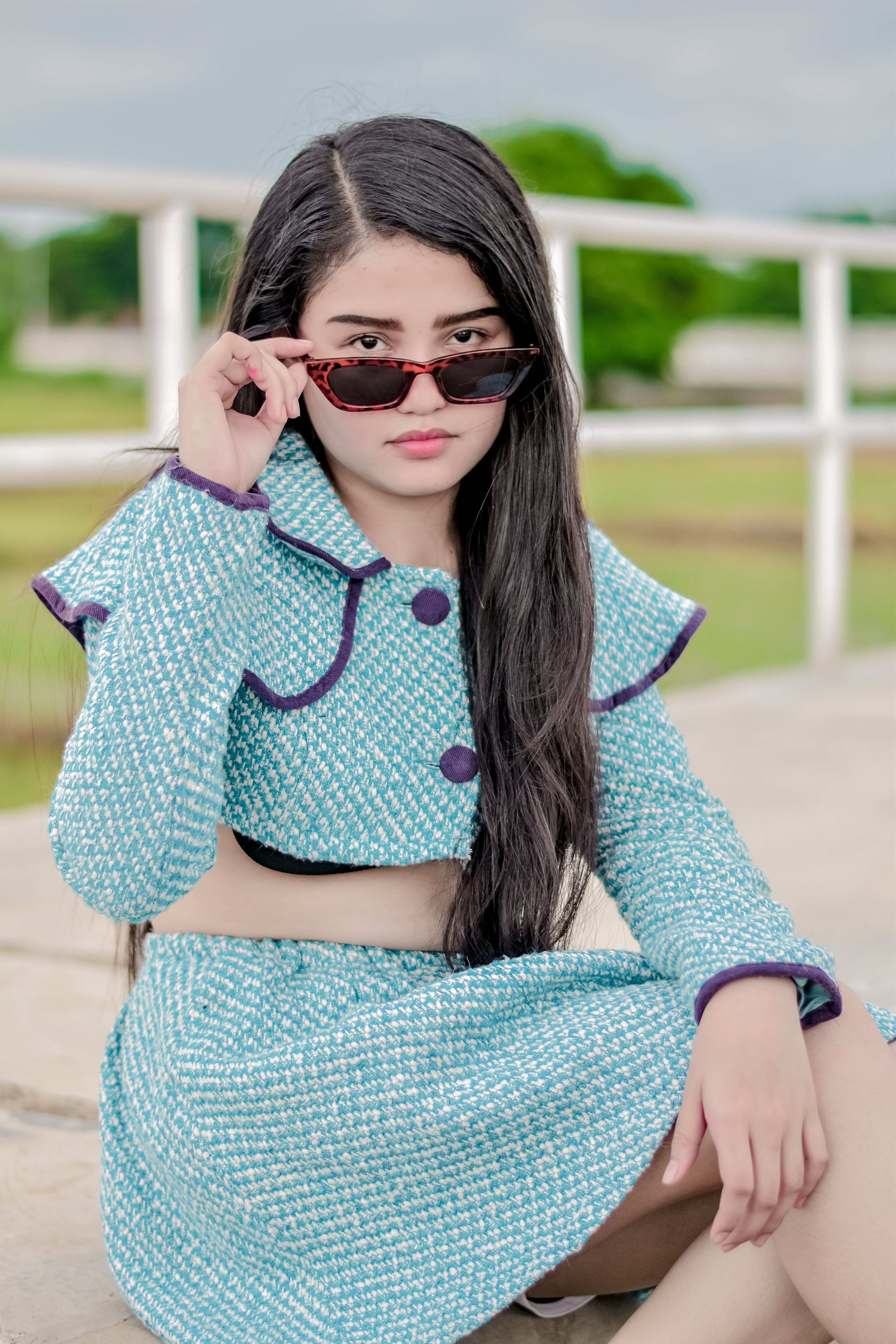 A Woman Wearing a Blue Dress · Free Stock Photo