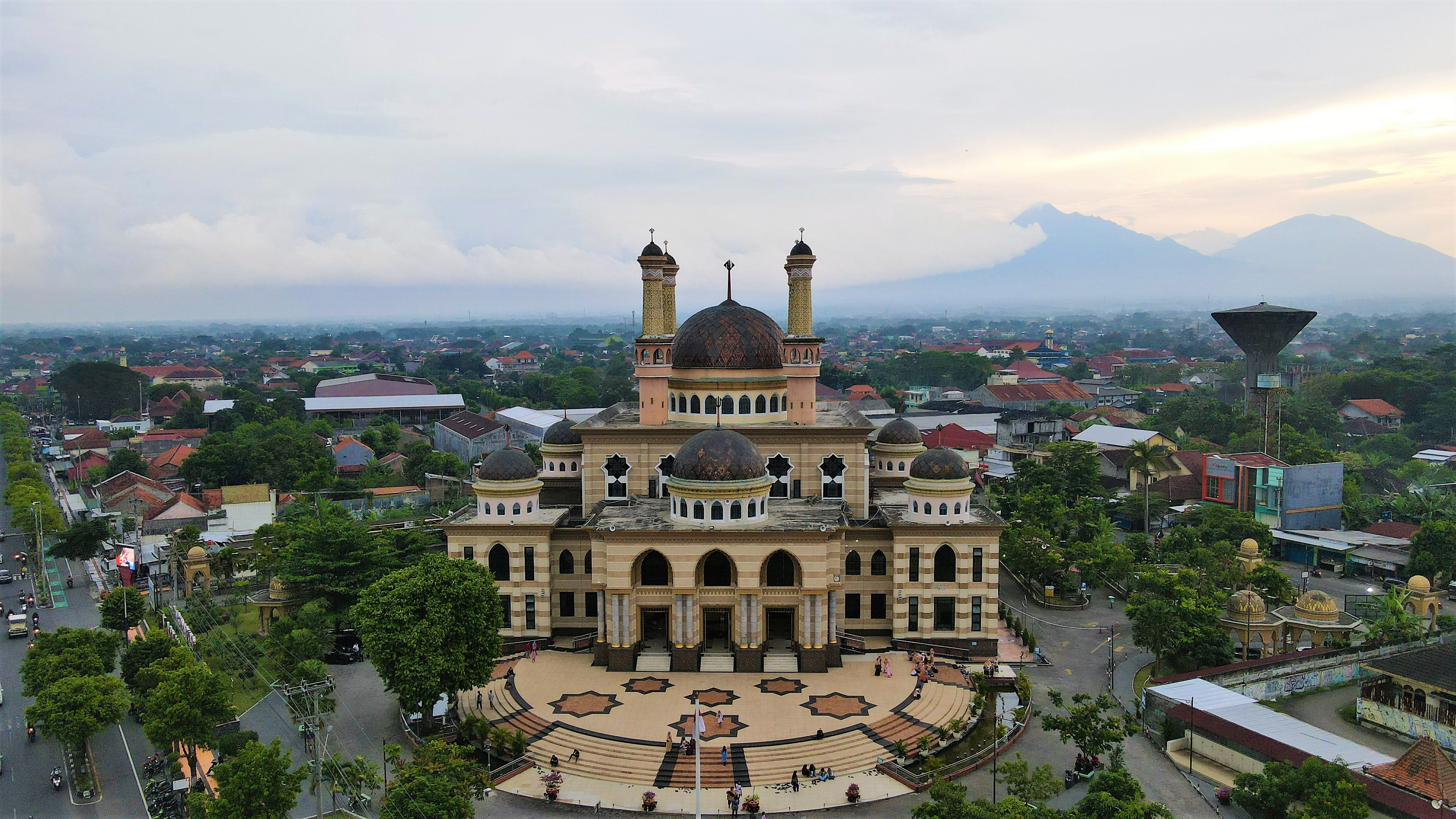 Aerial View of Masjid Agung Al-Aqsa Klaten Mosque in Indonesia · Free ...