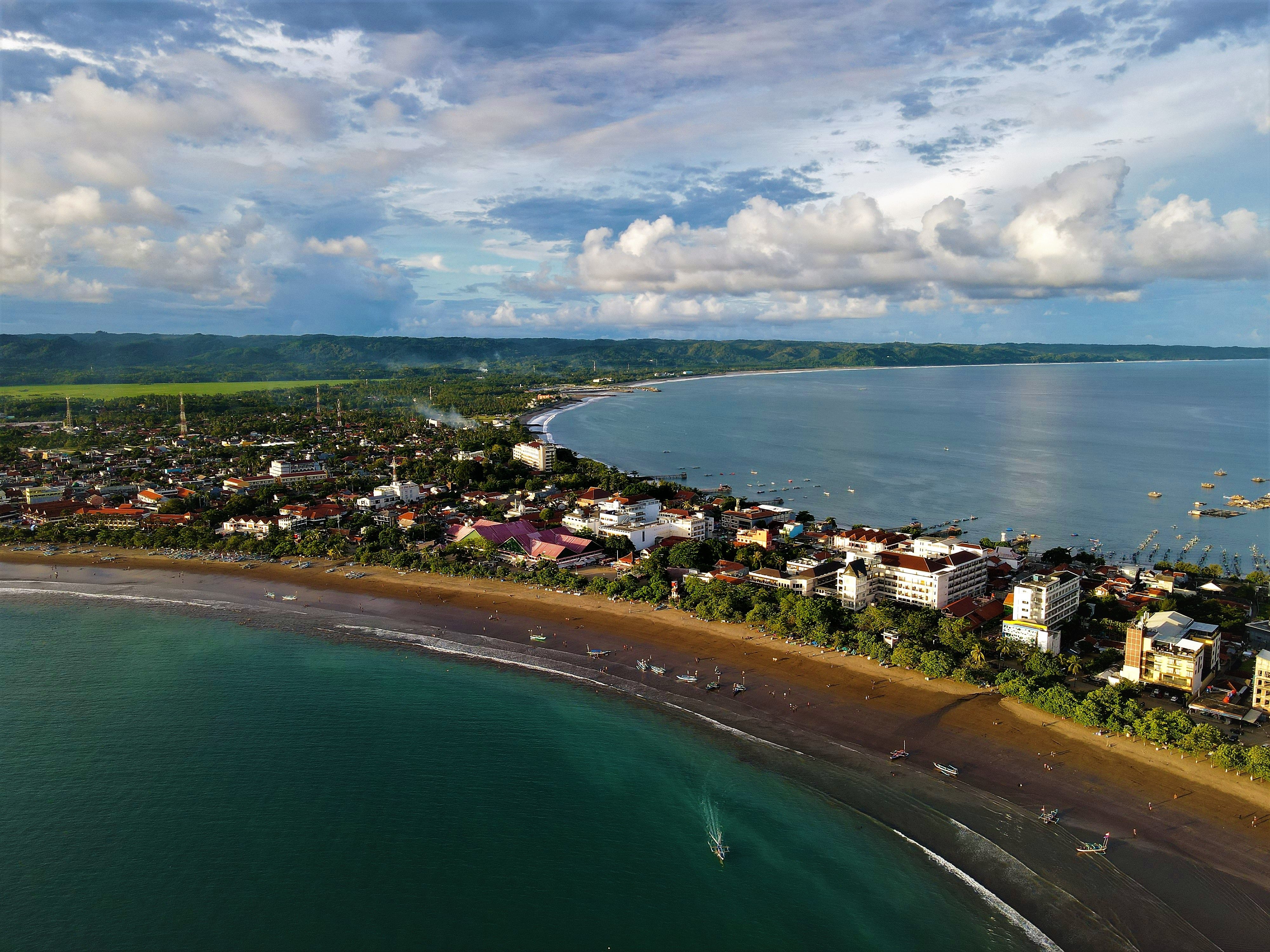 An Aerial Photography of Pangandaran Beach · Free Stock Photo