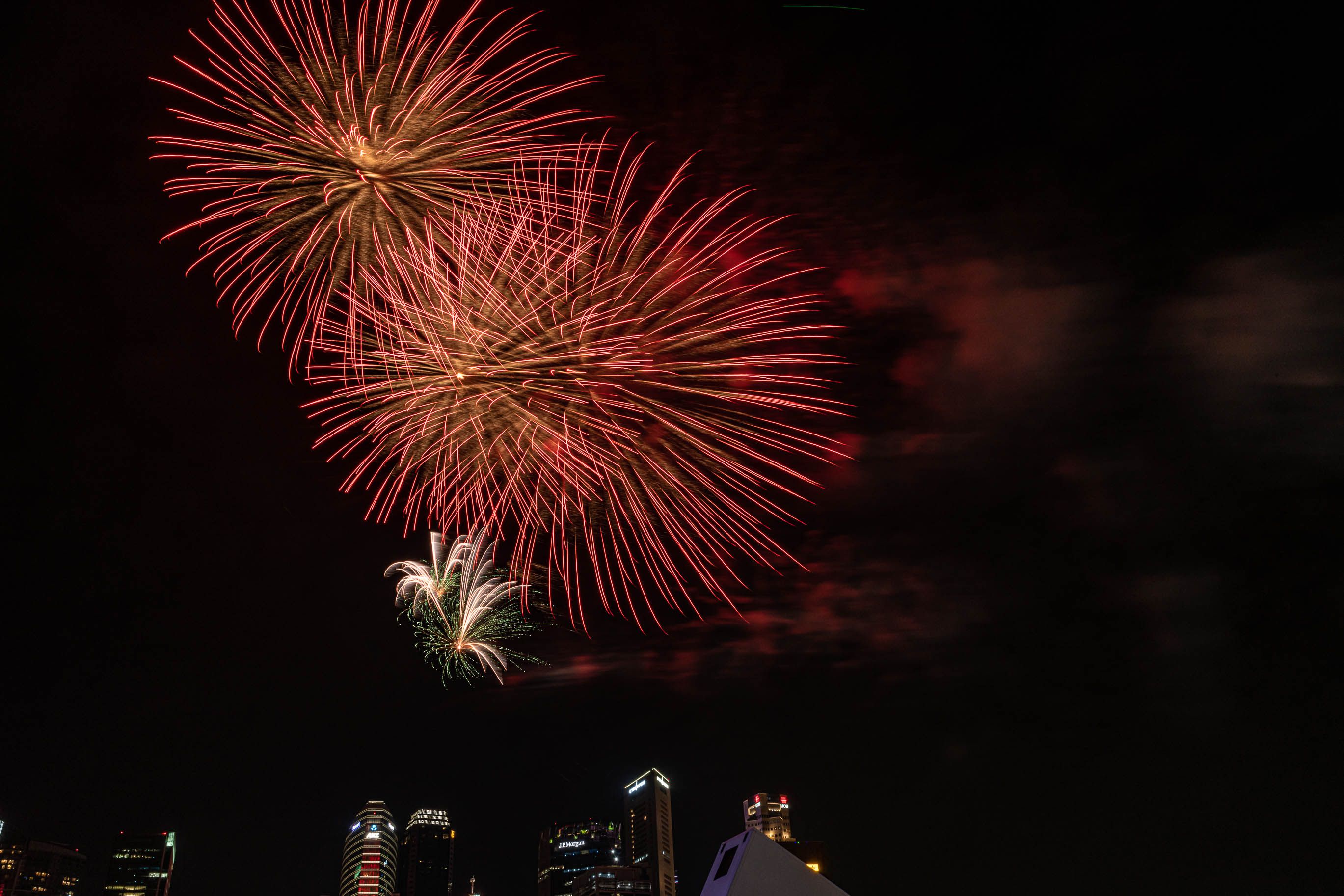 A Fireworks Display at Night · Free Stock Photo