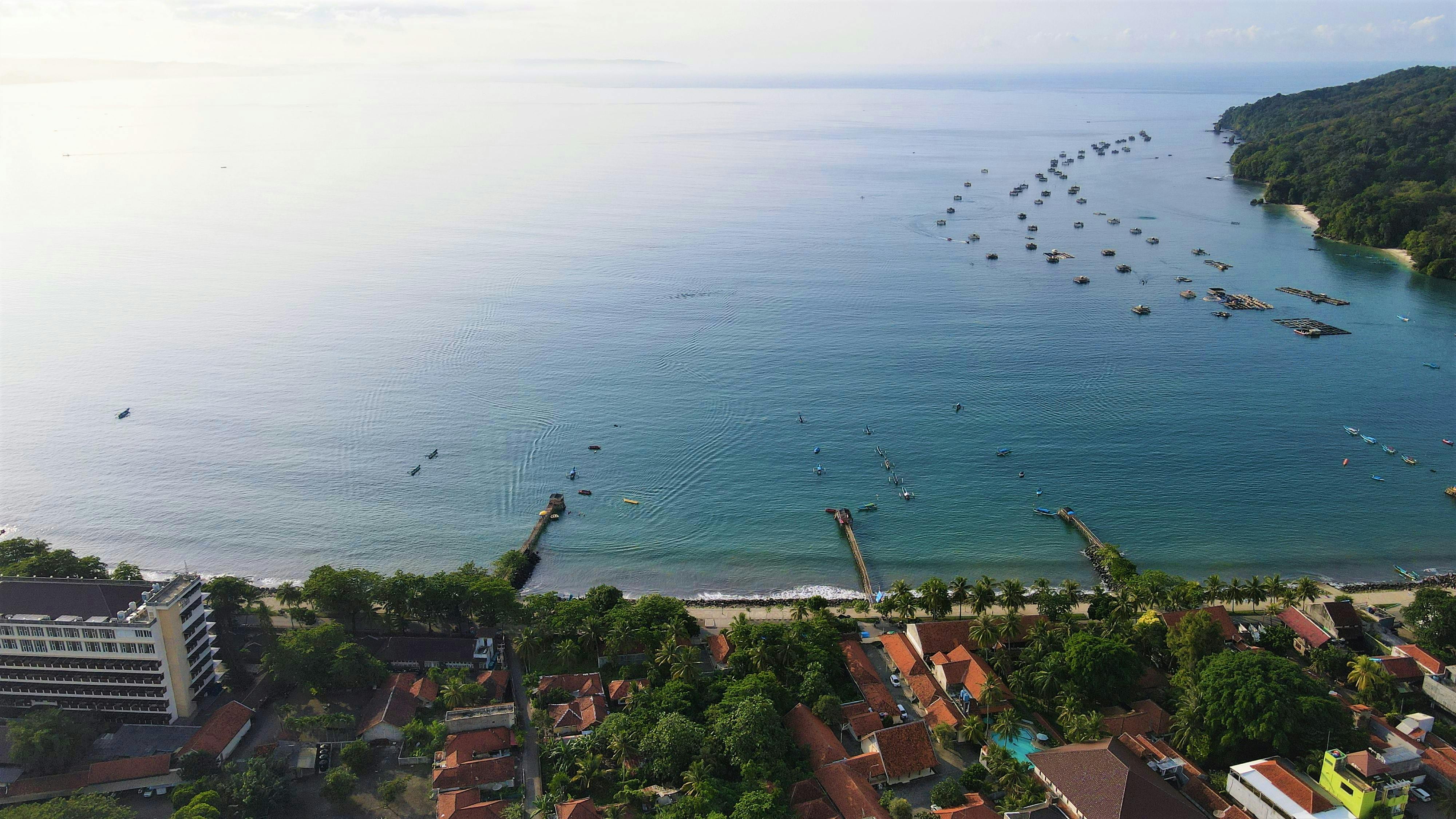 Beautiful Aerial View of Pangandaran Beach, Indonesia · Free Stock Photo