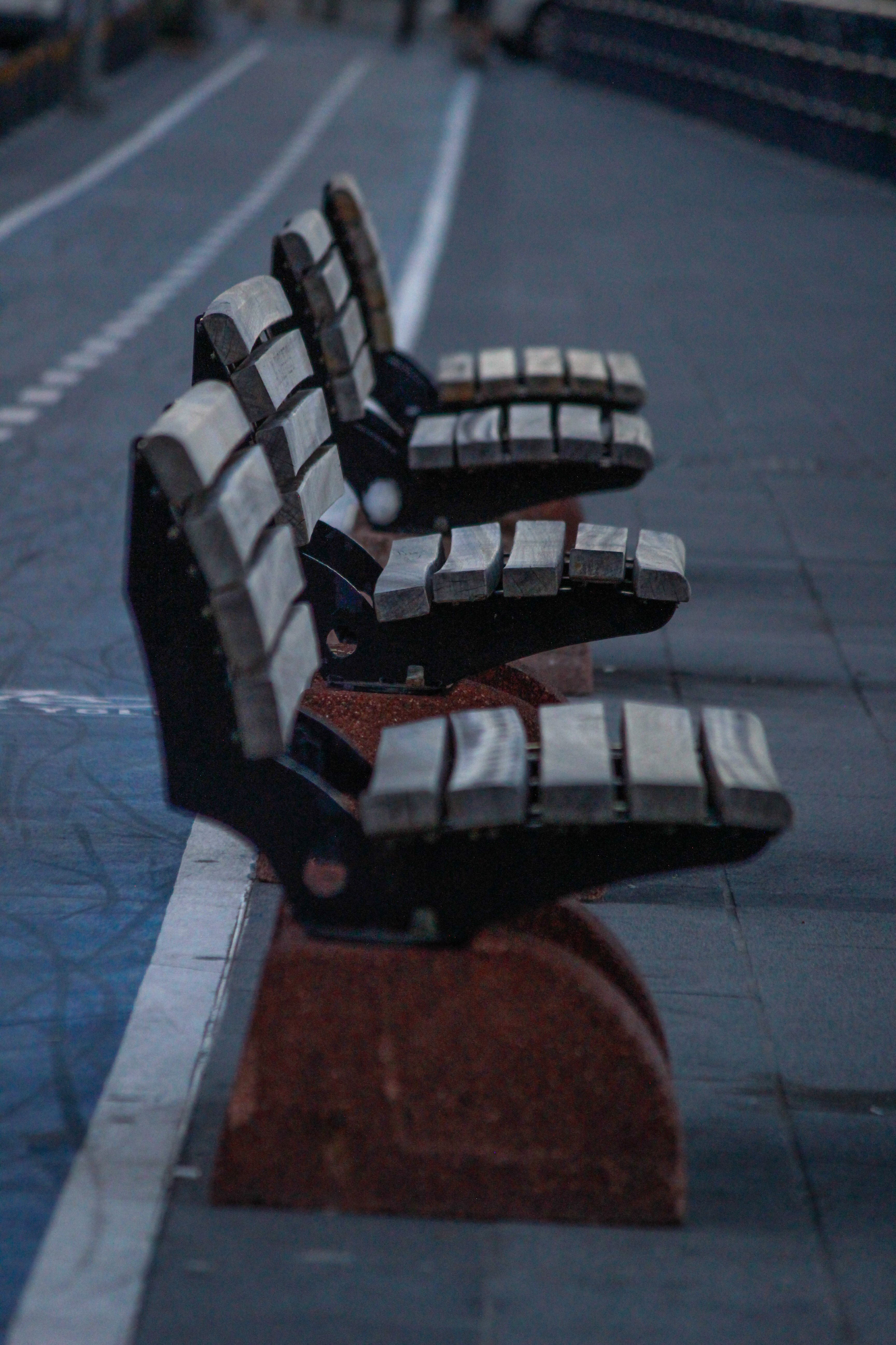 Wooden Chairs in Line on Stadium · Free Stock Photo