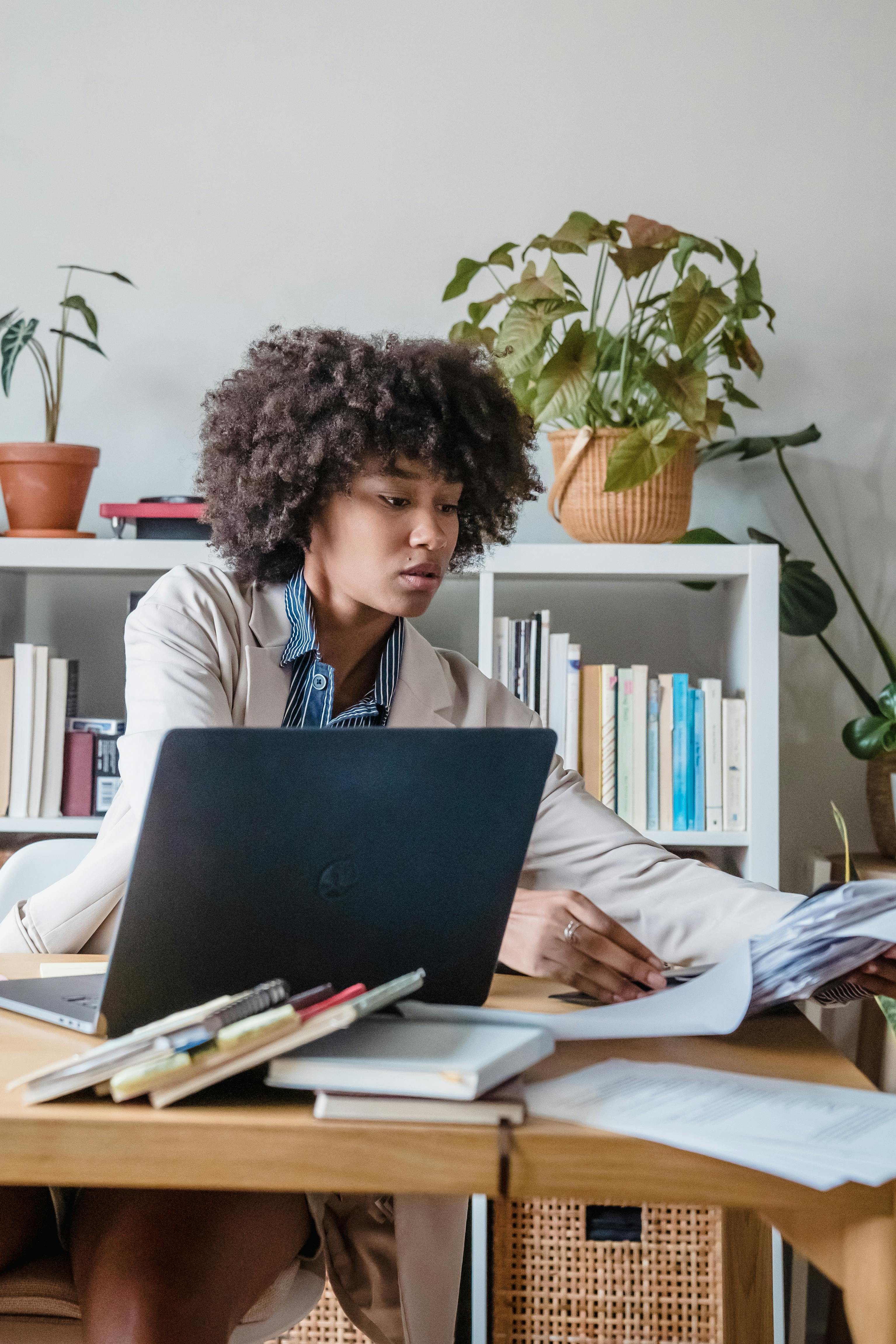 Woman Busy at Work · Free Stock Photo