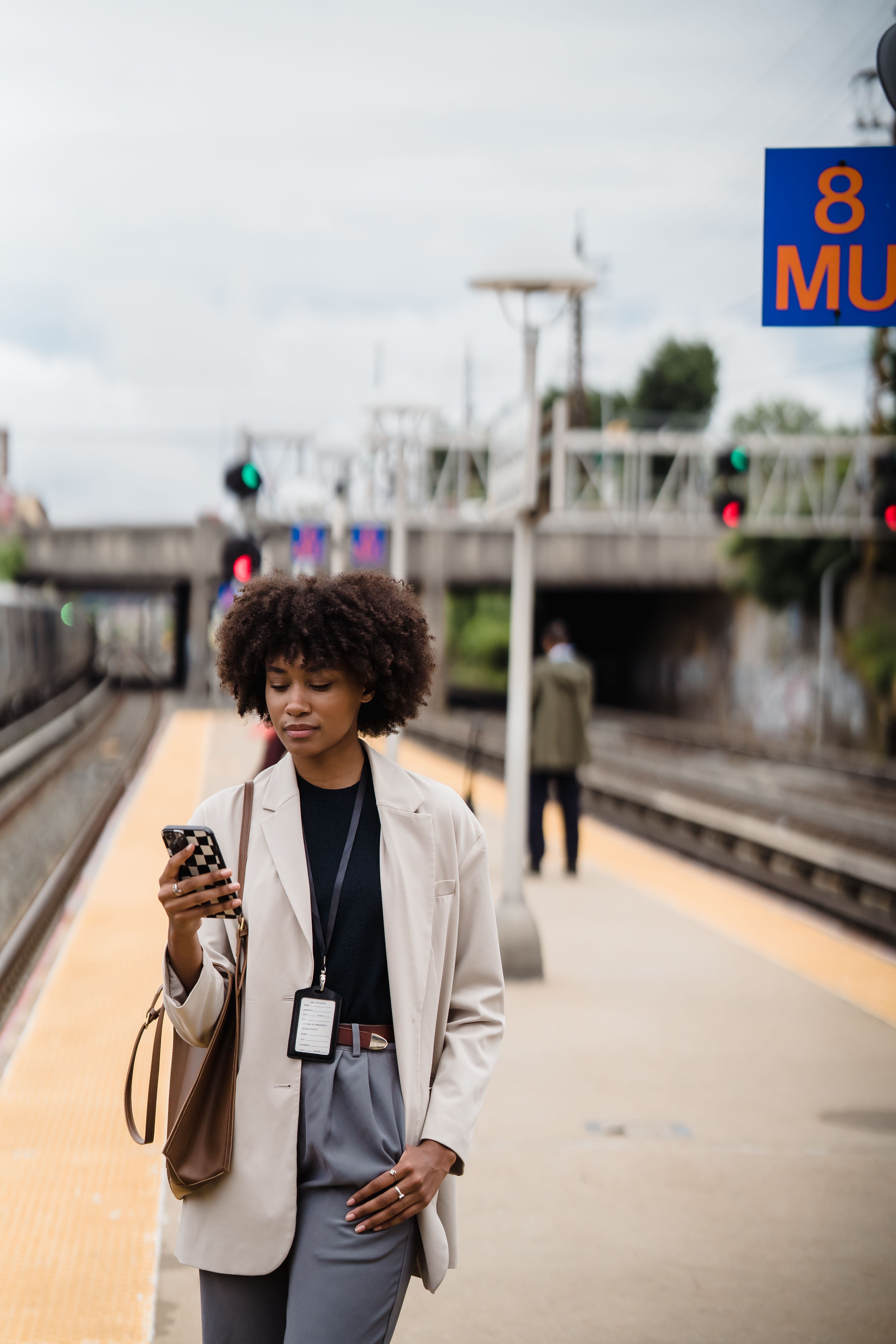 Woman on Train Station · Free Stock Photo