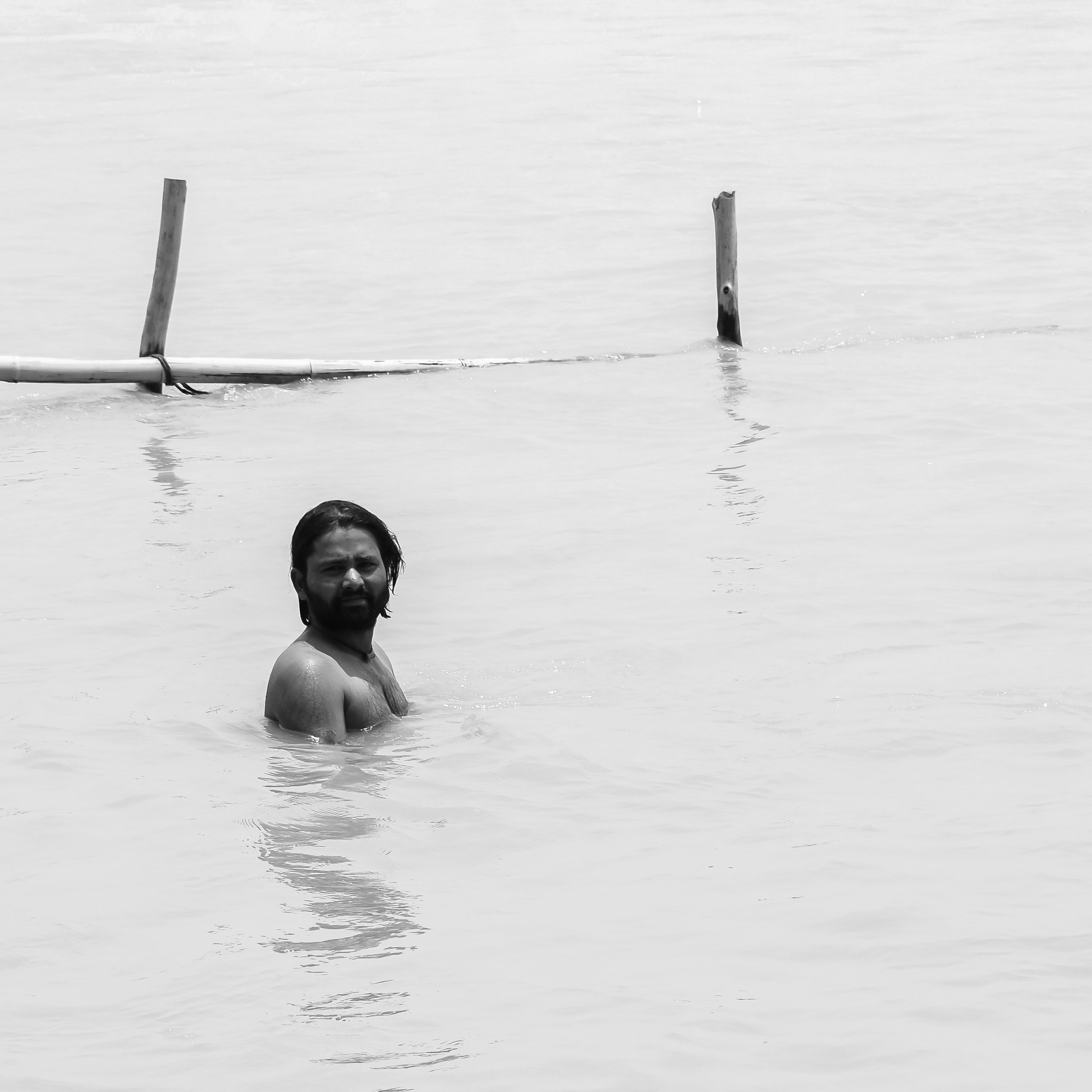 A Bearded Man Swimming in the Sea · Free Stock Photo