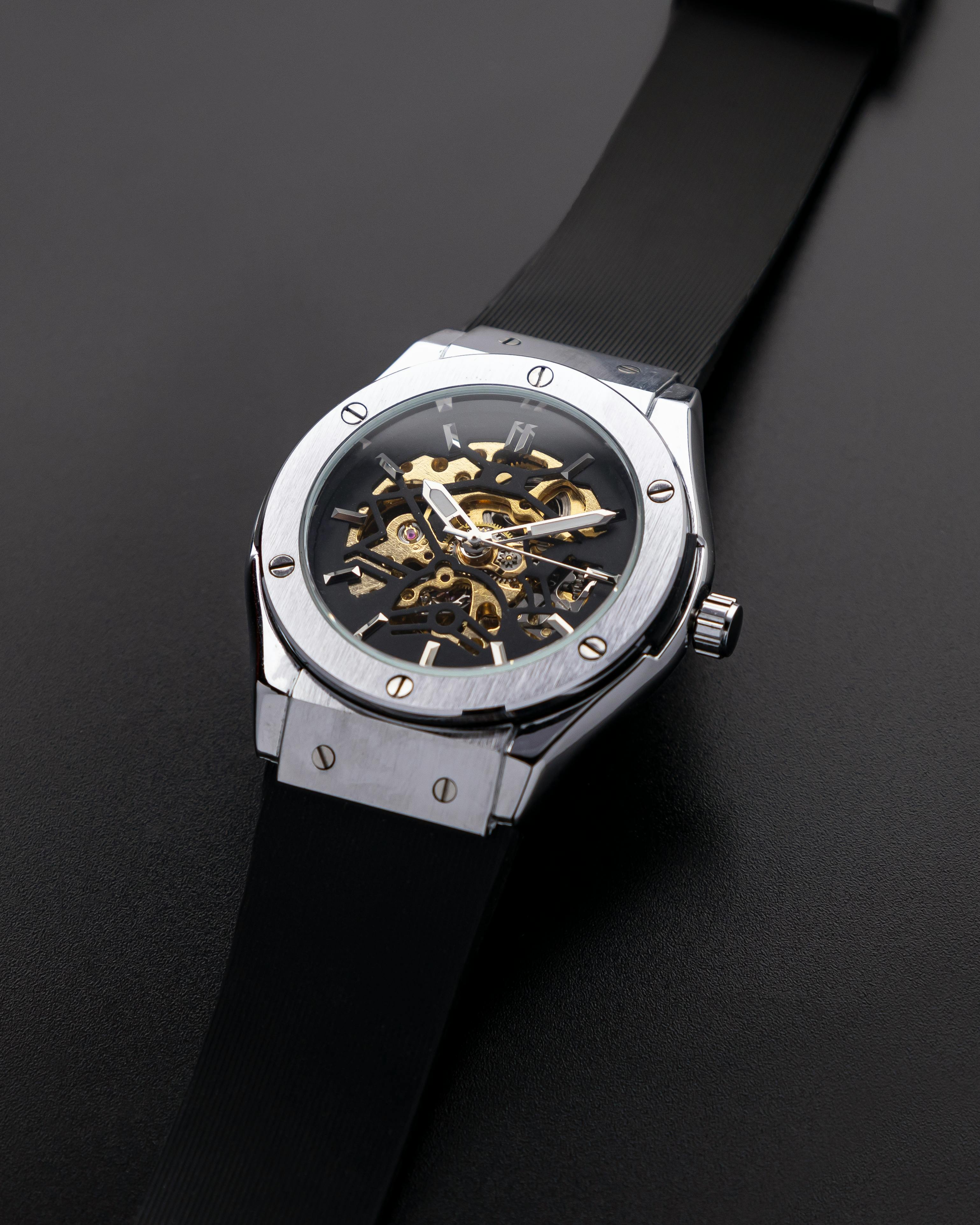 Silver and Black Wristwatch · Free Stock Photo