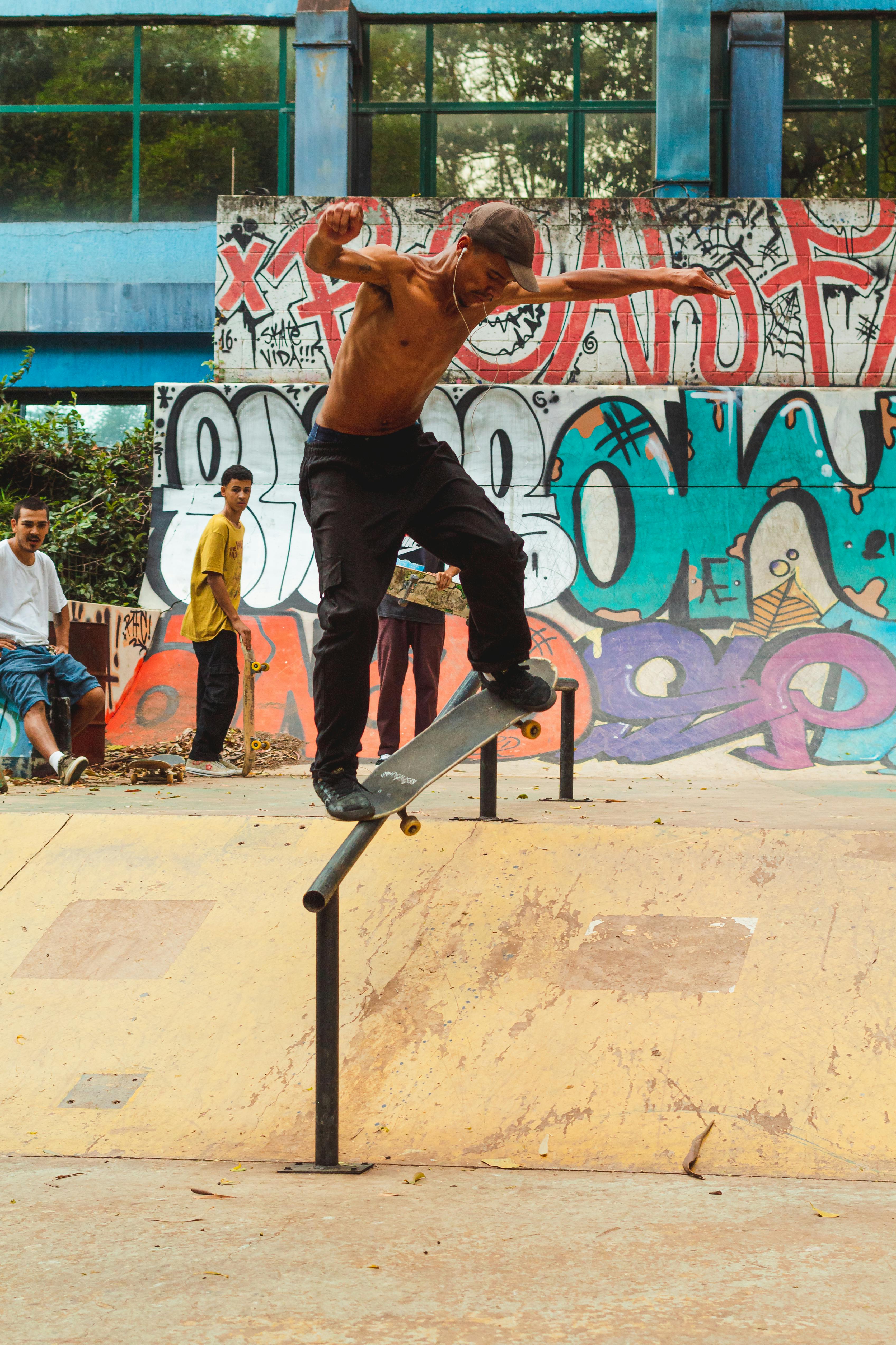 Man in Black Pants Doing Skateboard Stunts · Free Stock Photo