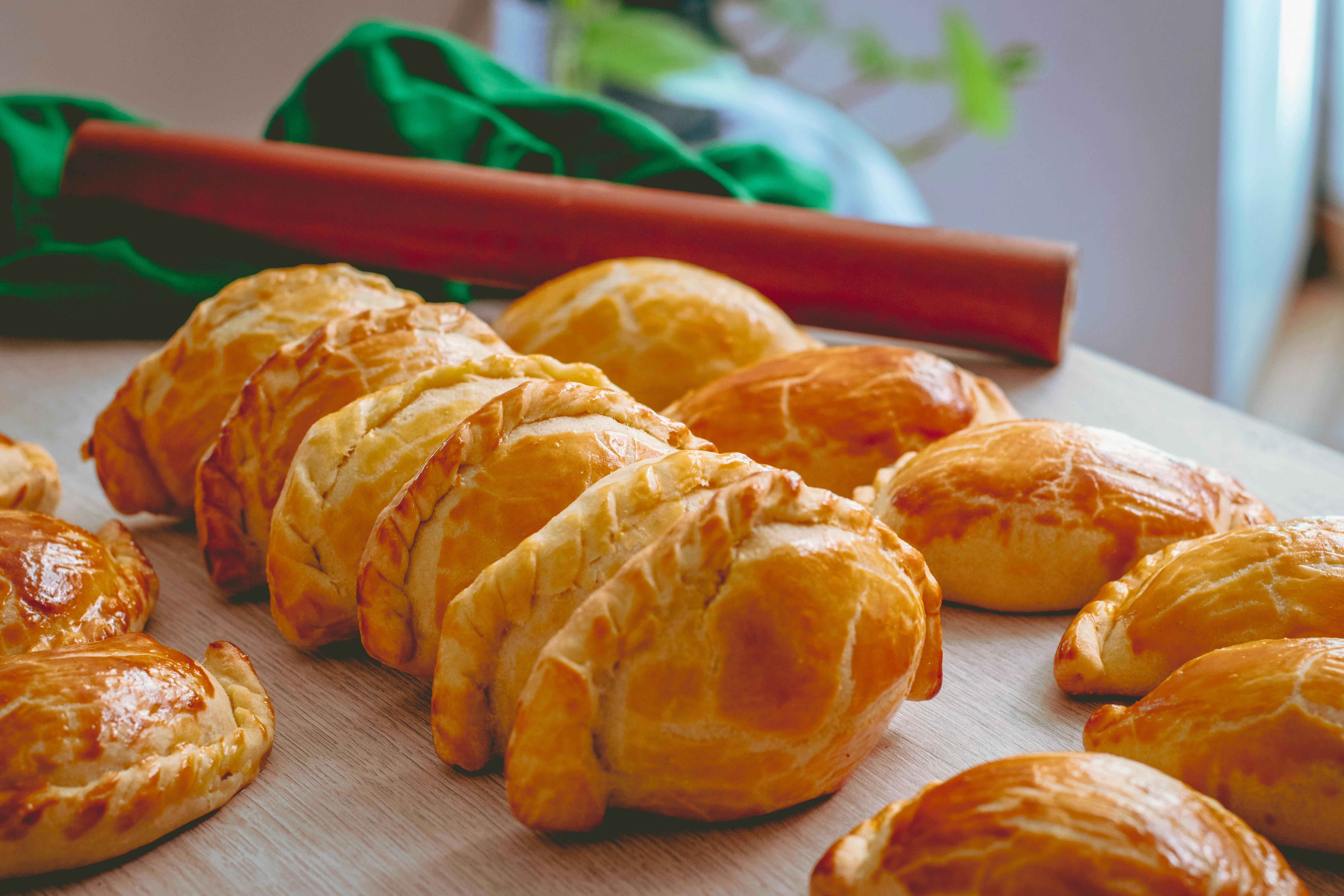 Empanada on Wooden Tray · Free Stock Photo