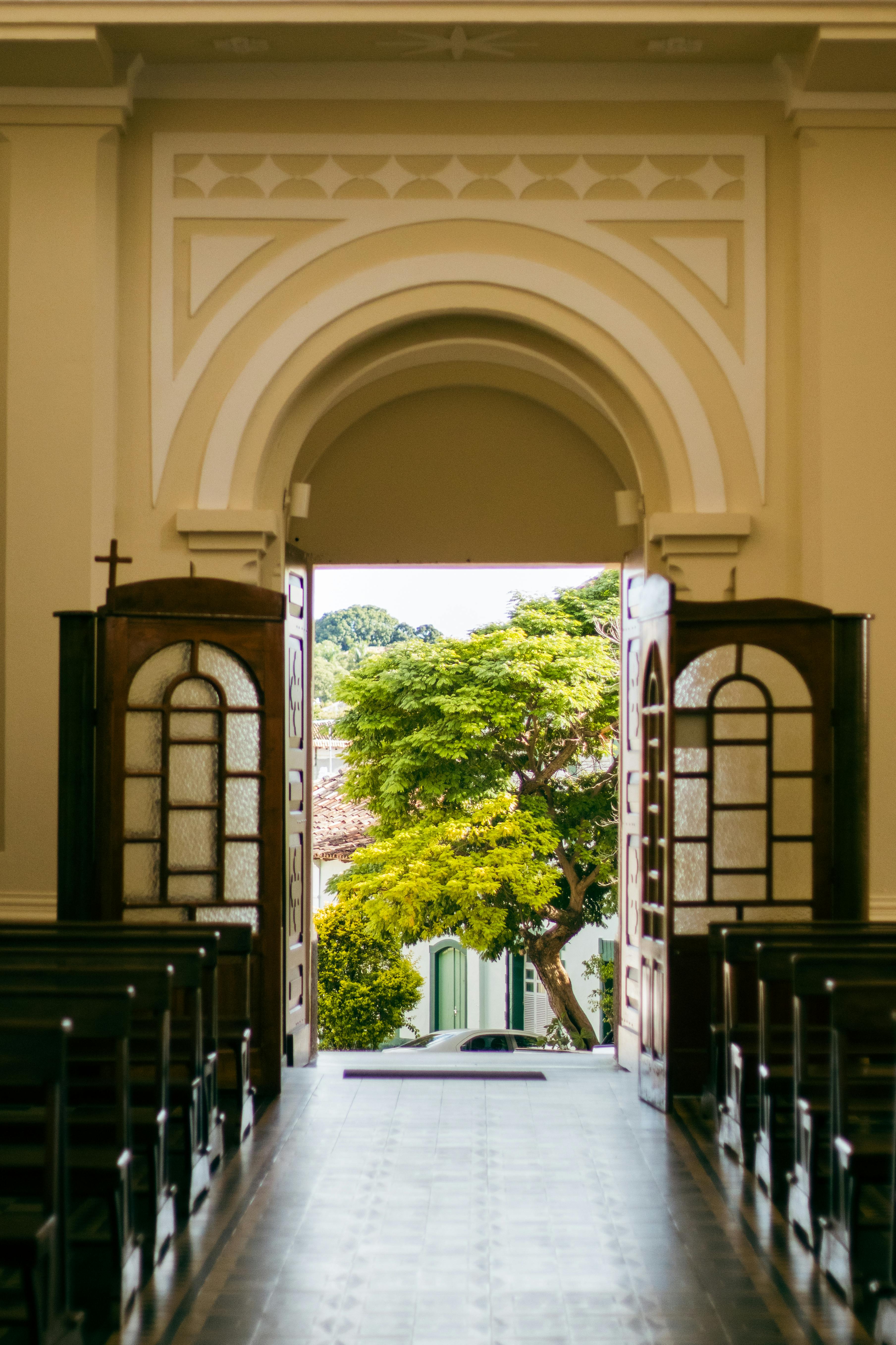 Corridor in Vintage Church · Free Stock Photo
