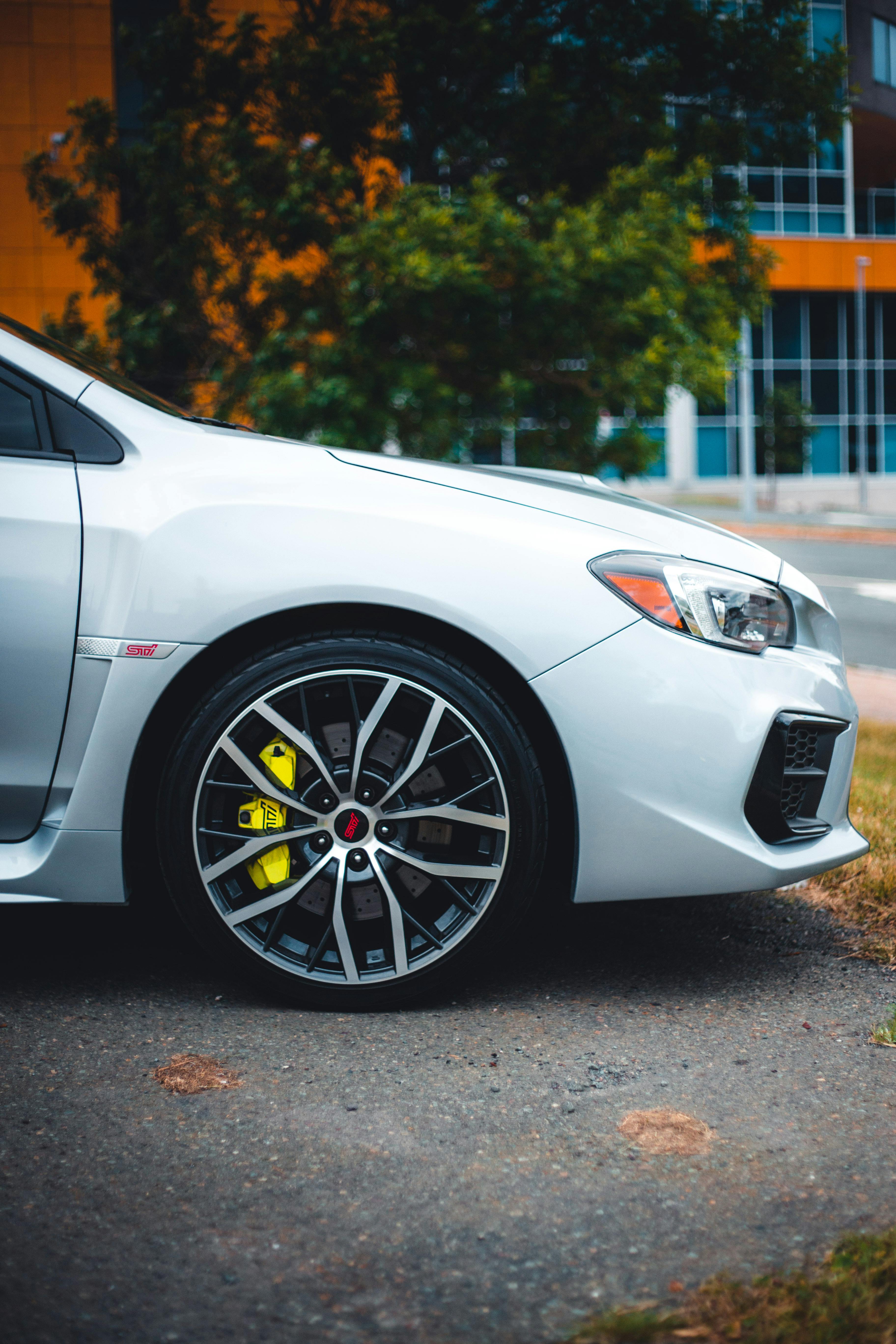 Close up of White Car · Free Stock Photo