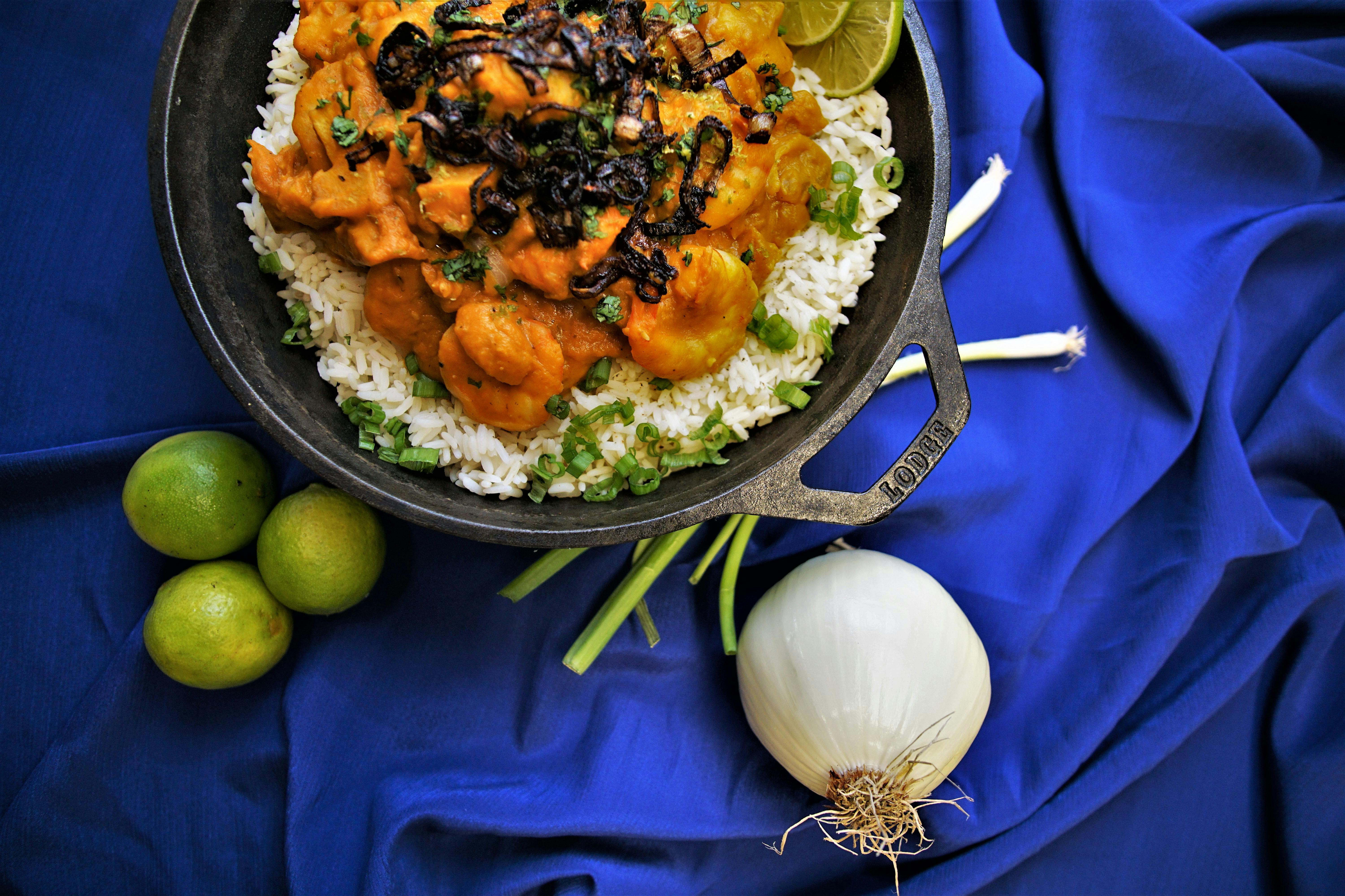 Free stock photo of Pumpkin Shrimp Curry