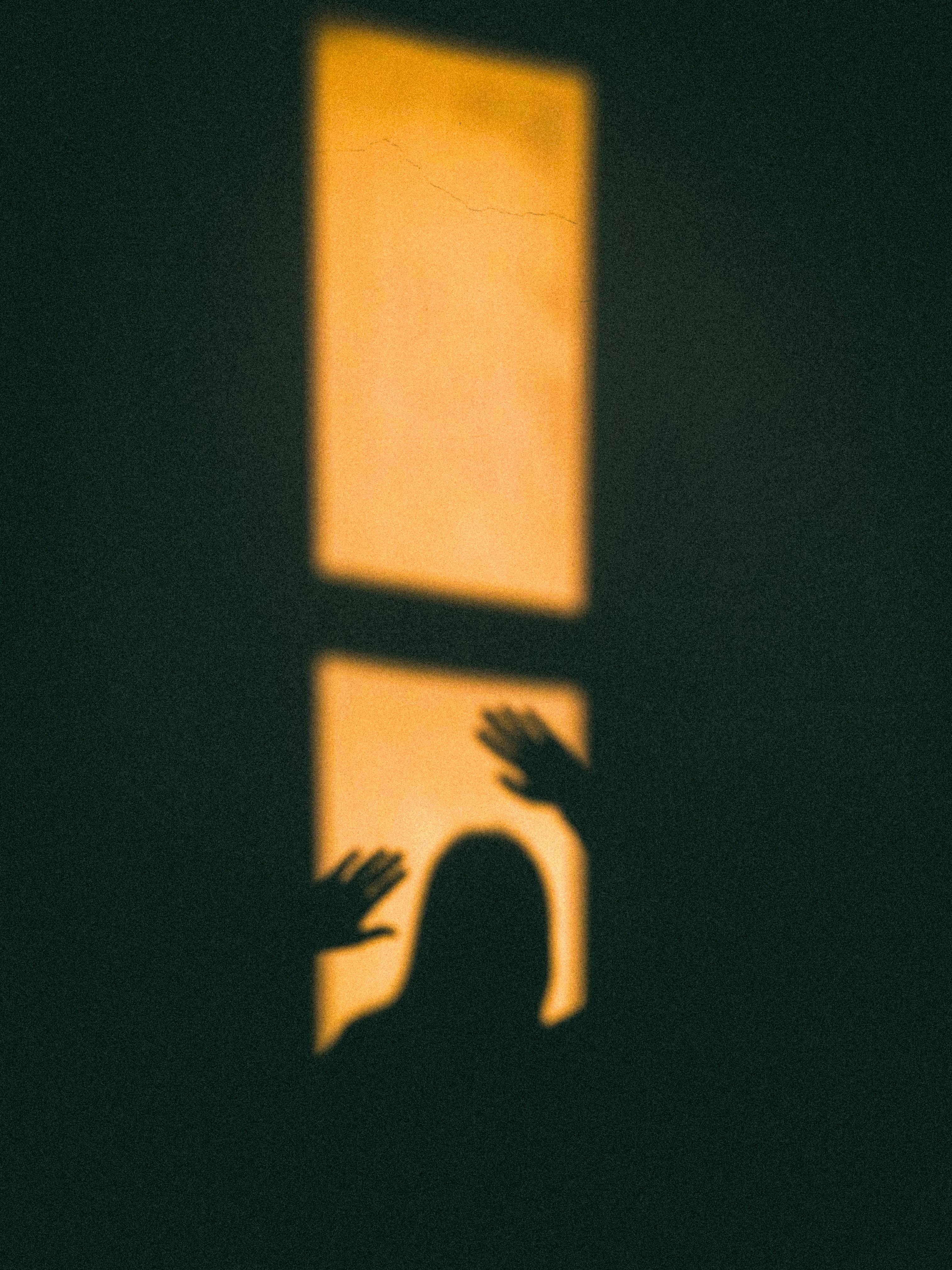 Shadow of a Person on a Window · Free Stock Photo