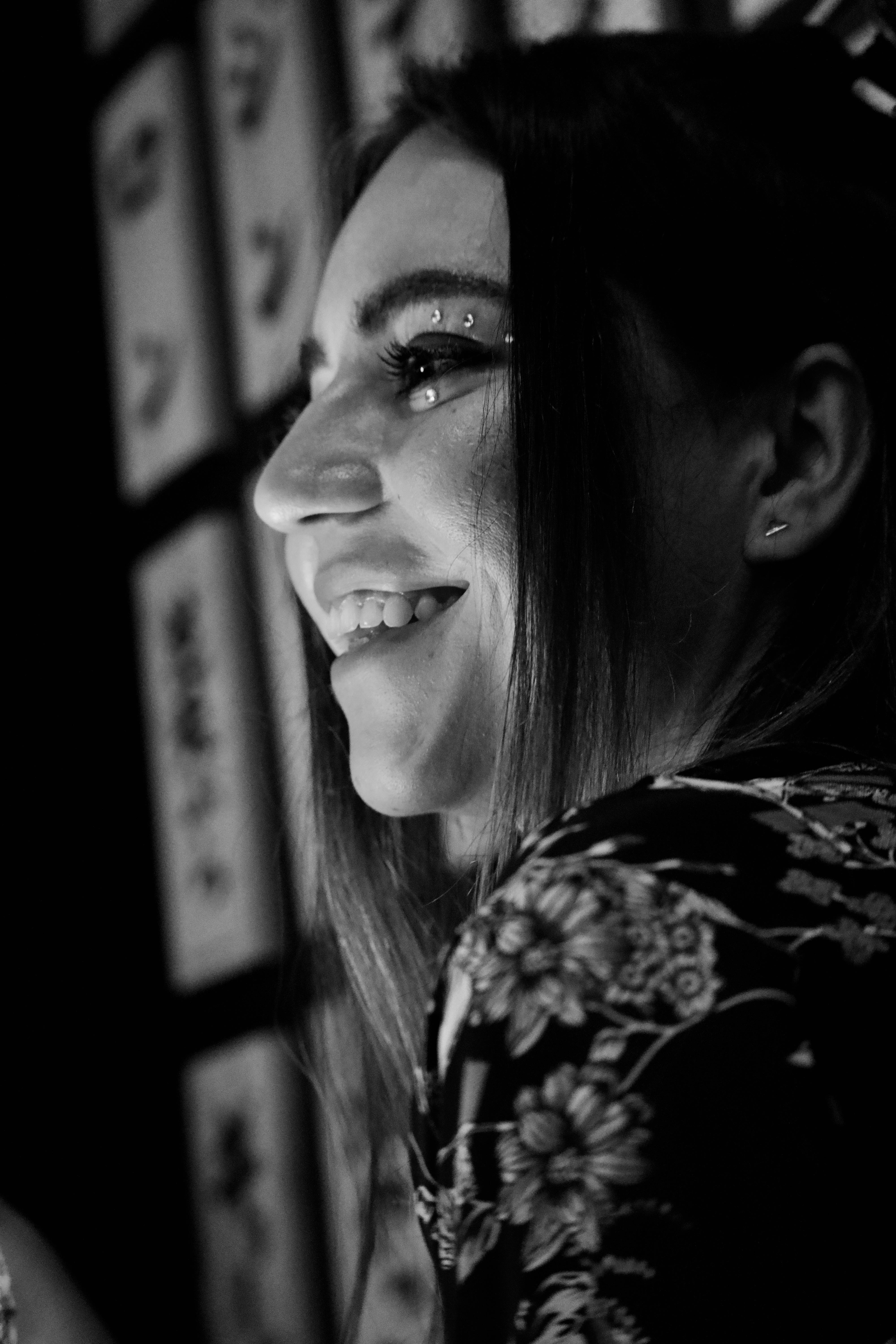 Grayscale Portrait of a Woman · Free Stock Photo