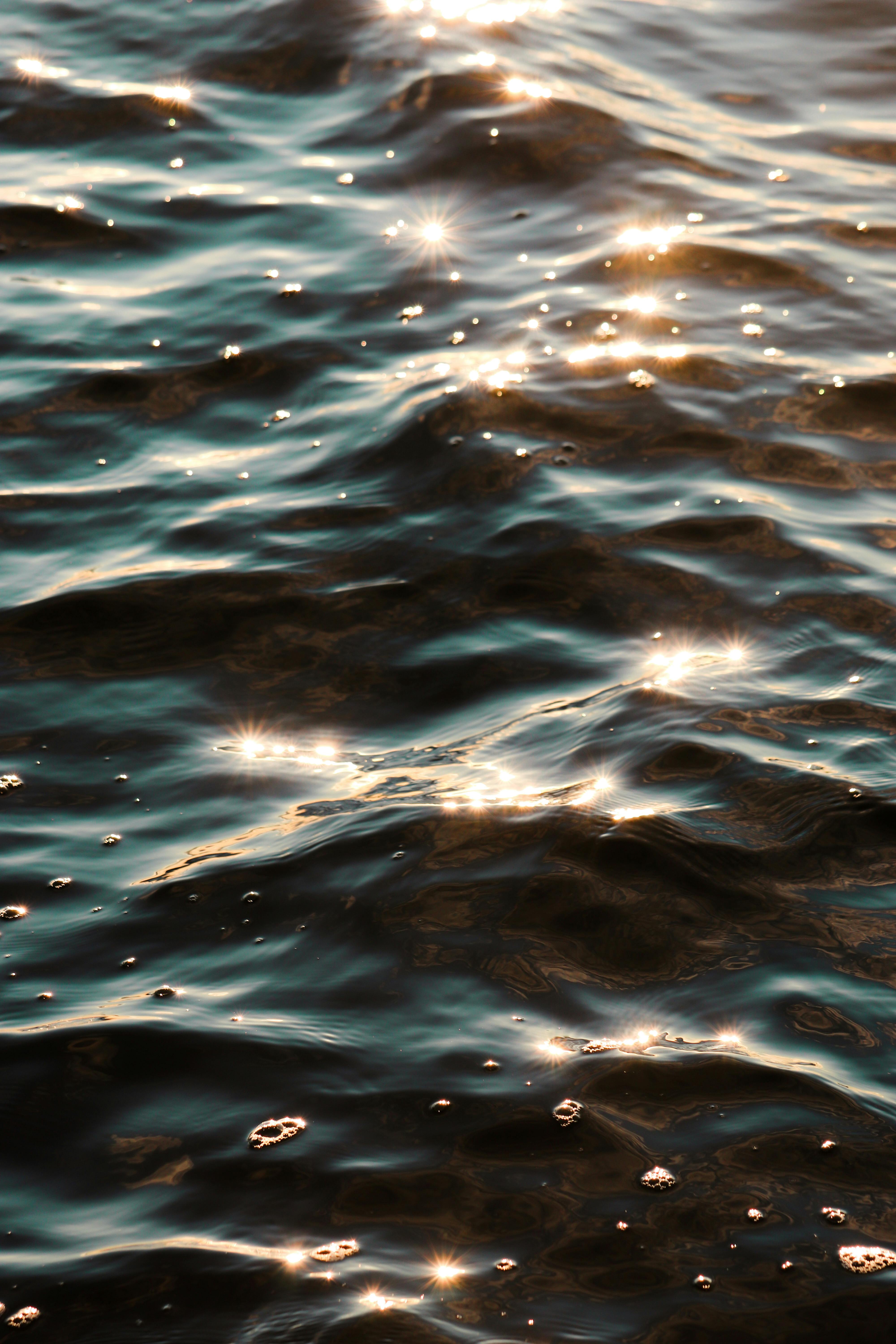 Close-up of Sunlight Reflecting in Water Surface · Free Stock Photo