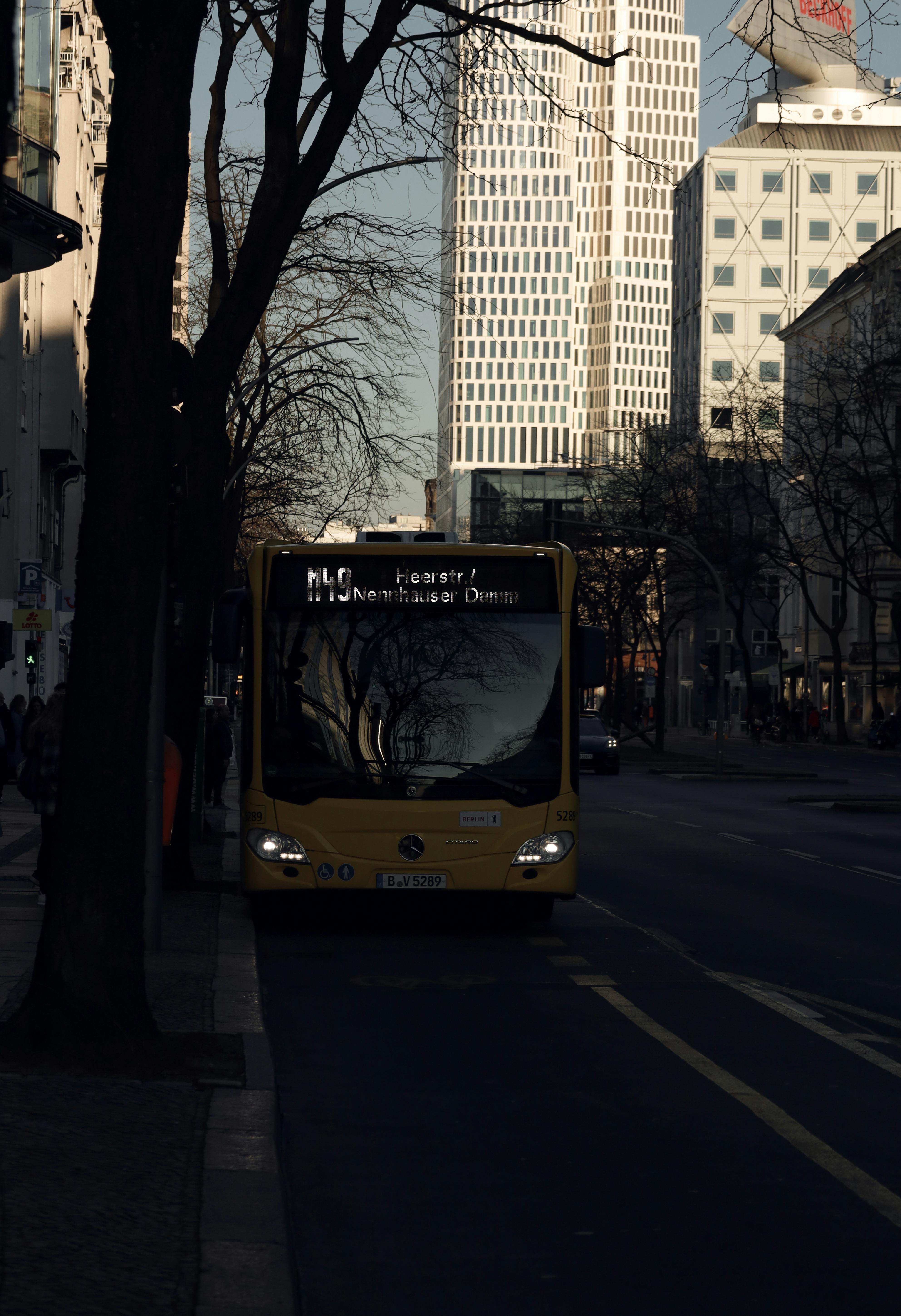 Mercedes Bus on Street · Free Stock Photo