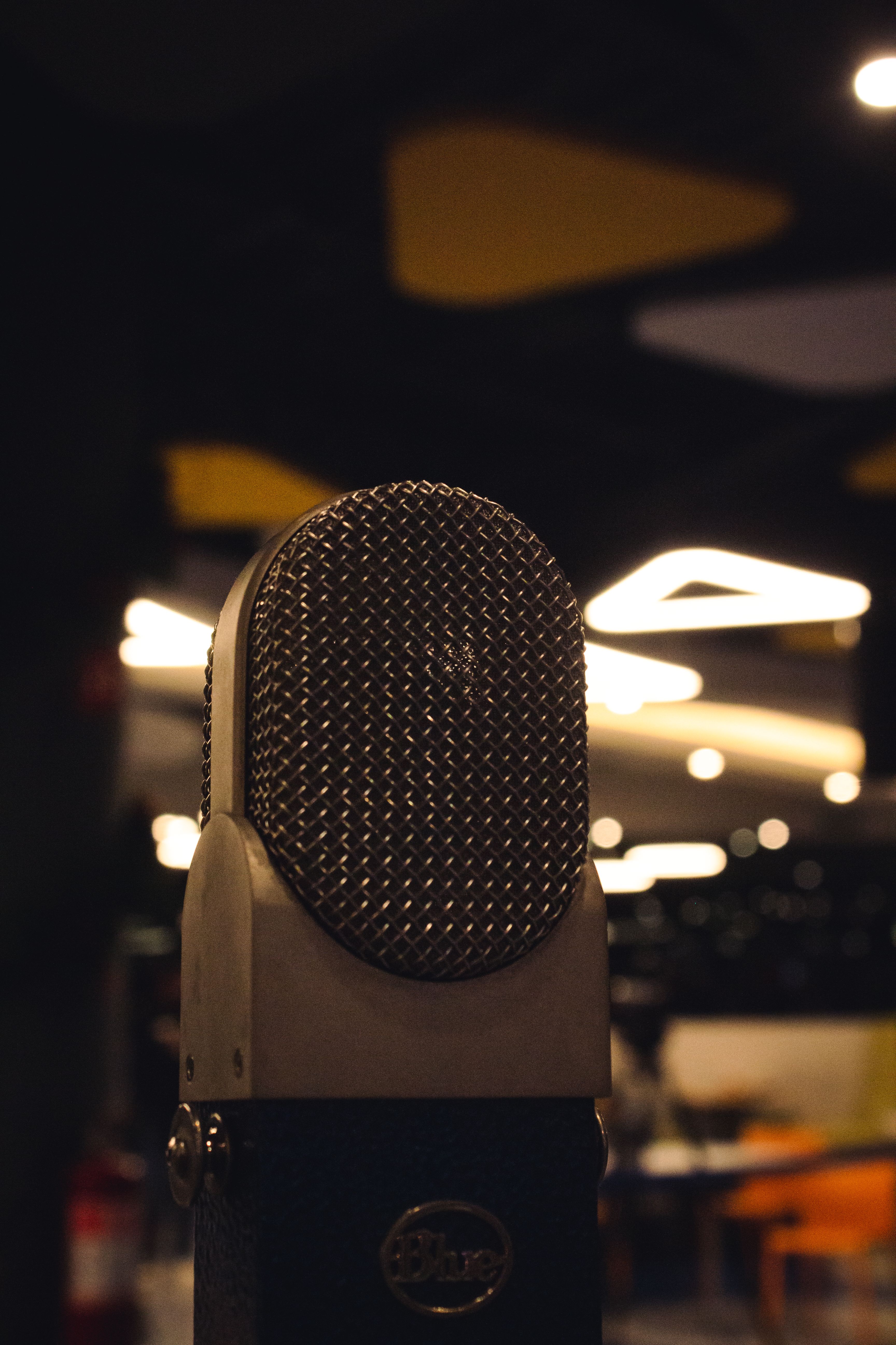 Photo Of Headphones On Mic · Free Stock Photo