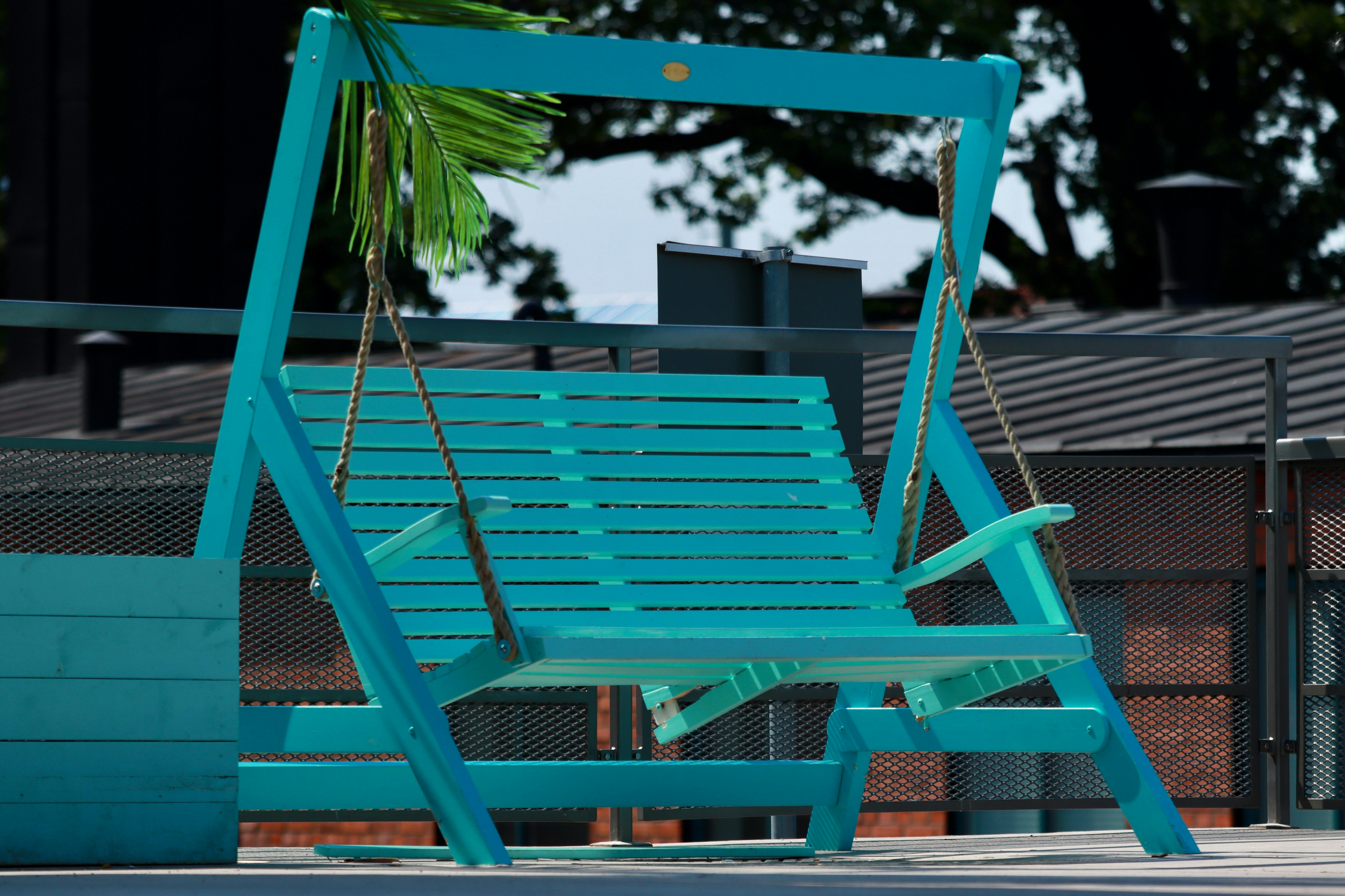 A Blue Bench Swing · Free Stock Photo