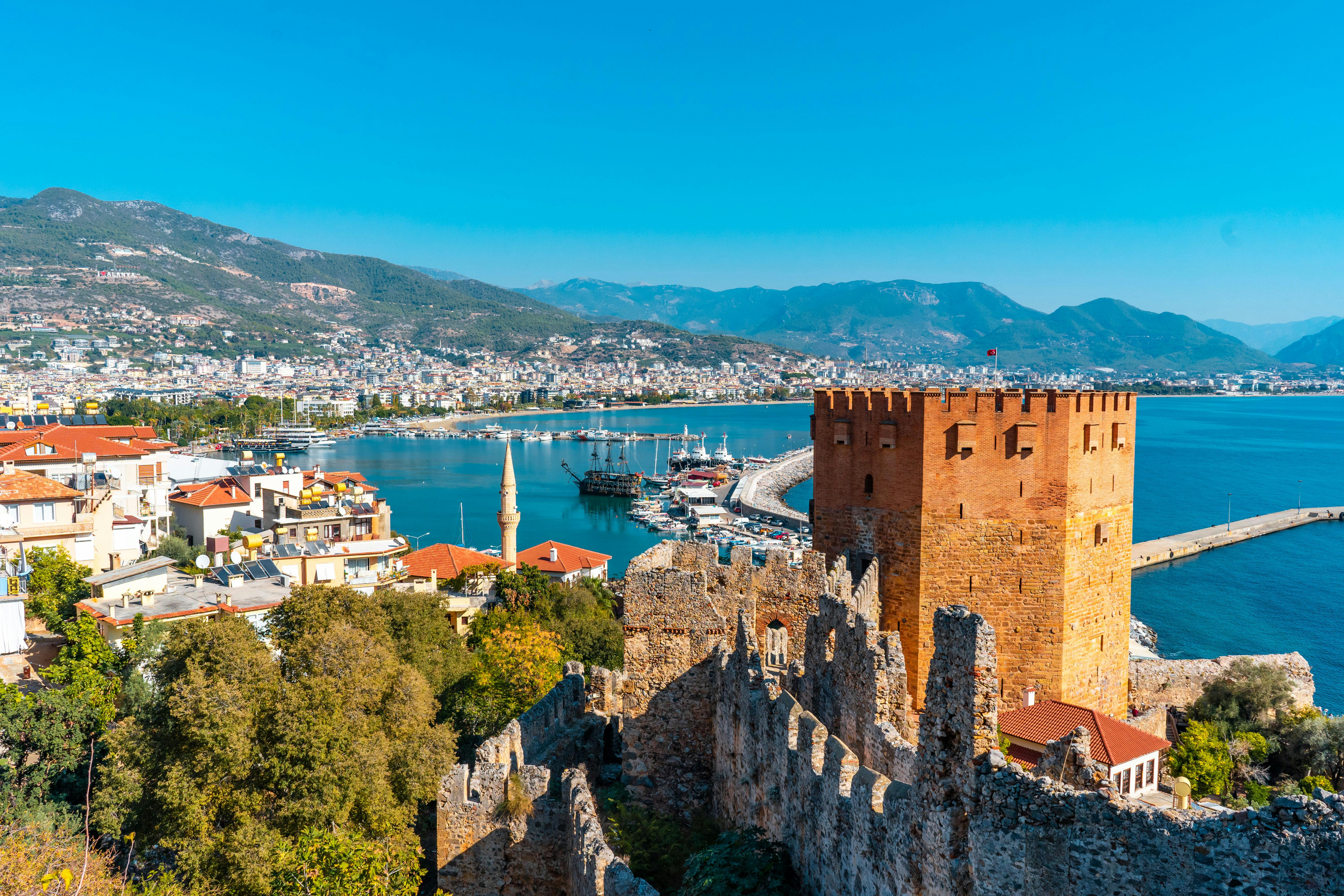 The Red Tower Near Body of Water in Alanya, Antalya, Turkey · Free ...