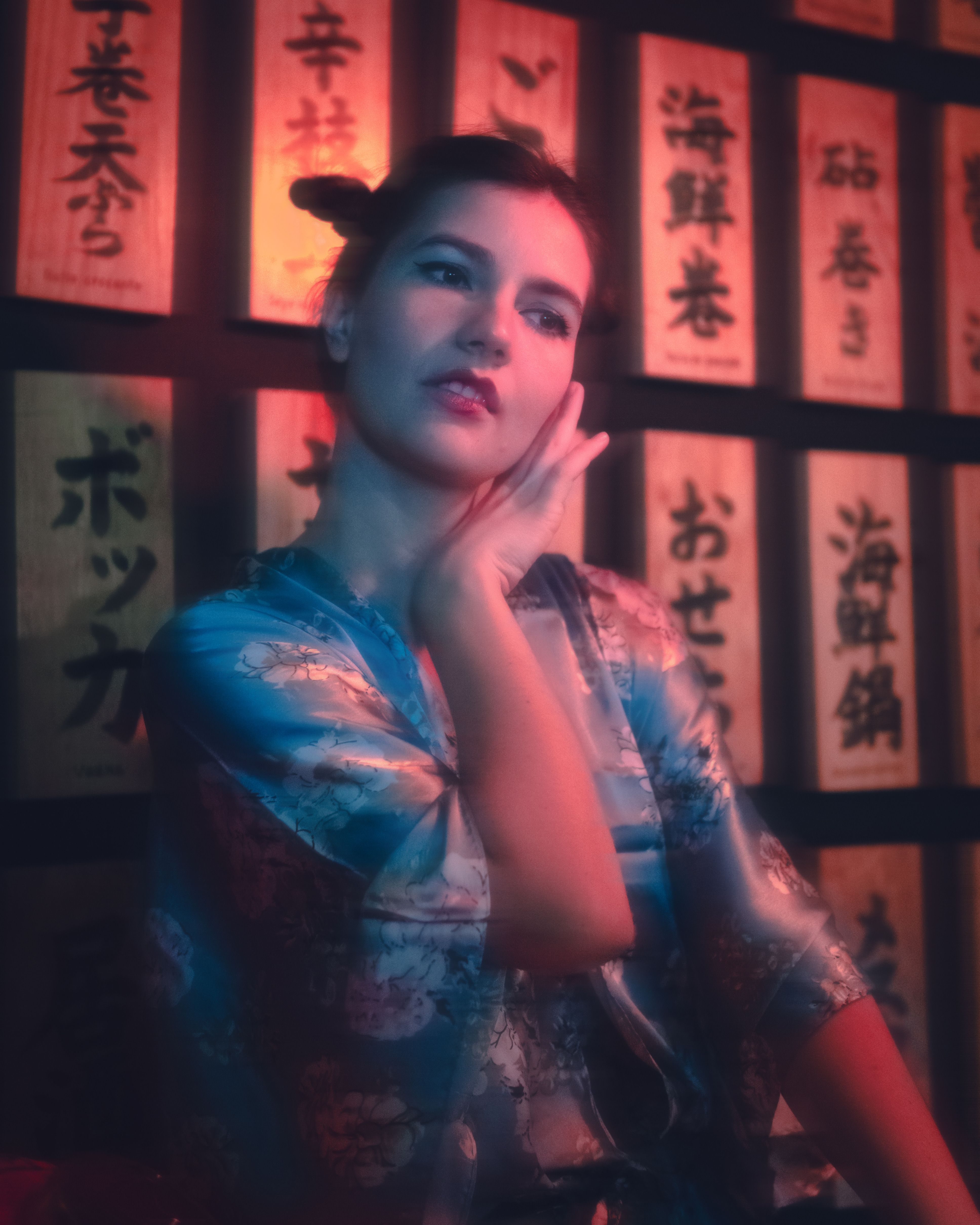 Woman Posing on the Floor with her Hand on Cheek · Free Stock Photo