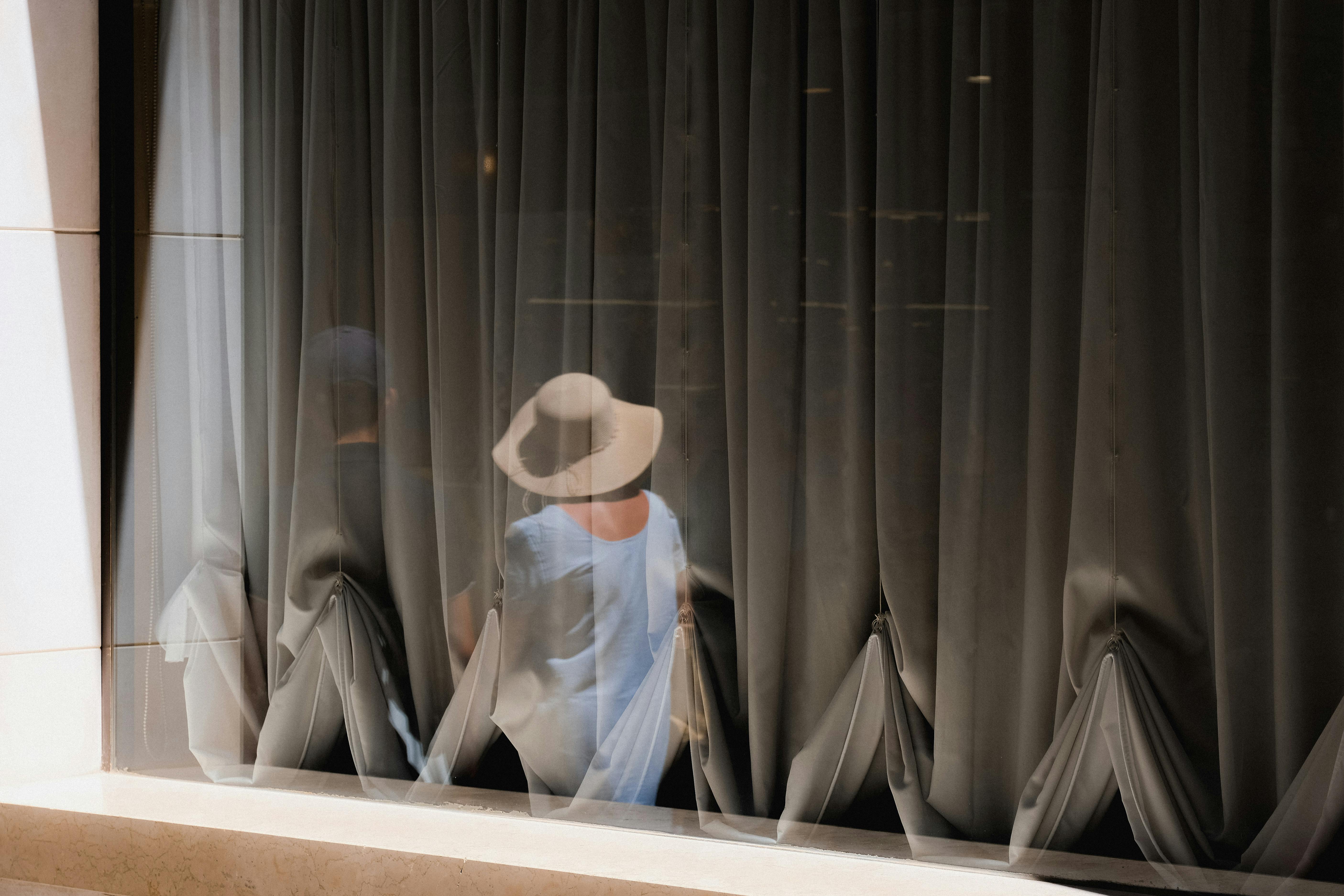 Boy peaking through a Window · Free Stock Photo