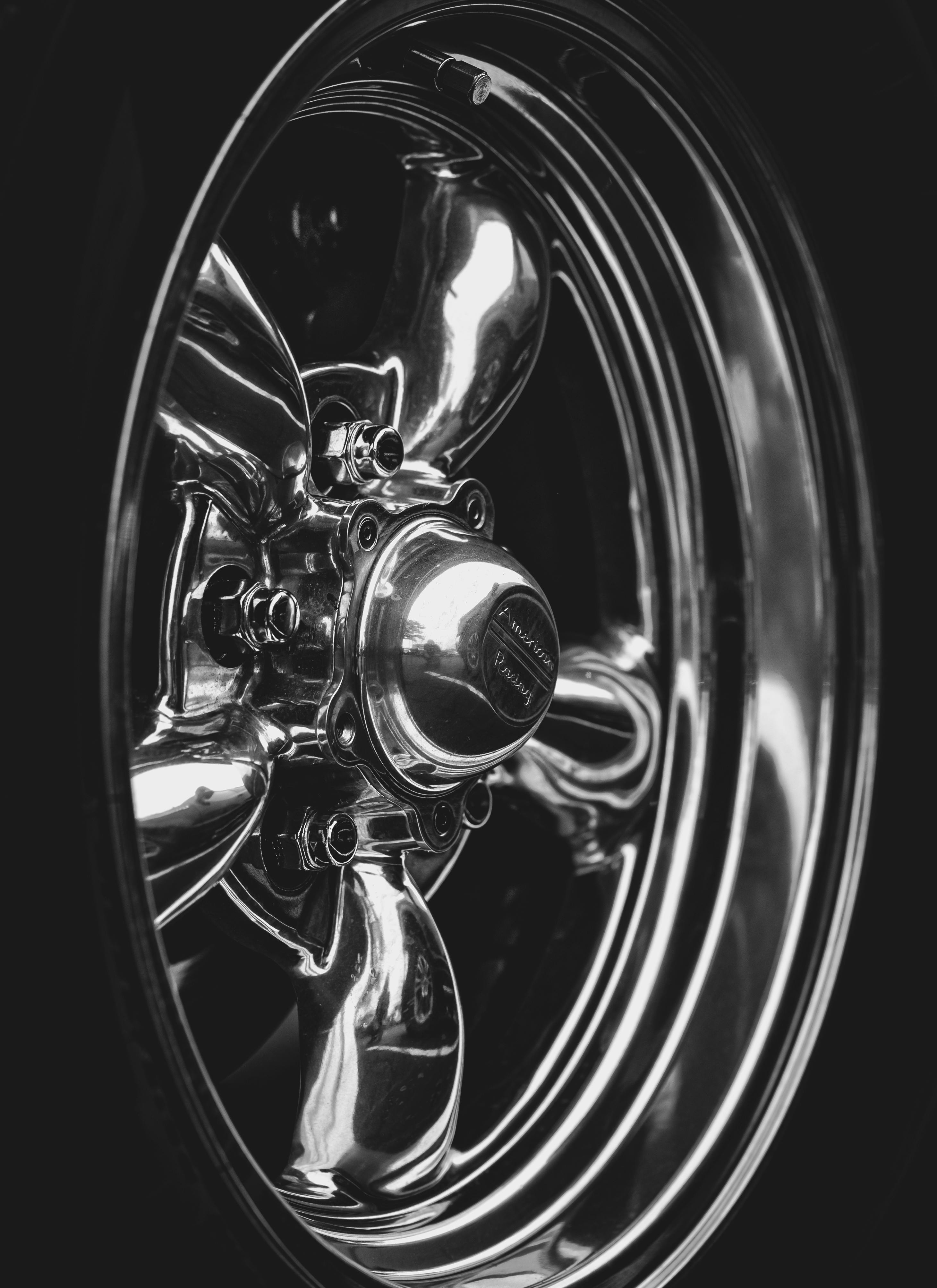 Silver Car Engine in Close-up Photography · Free Stock Photo