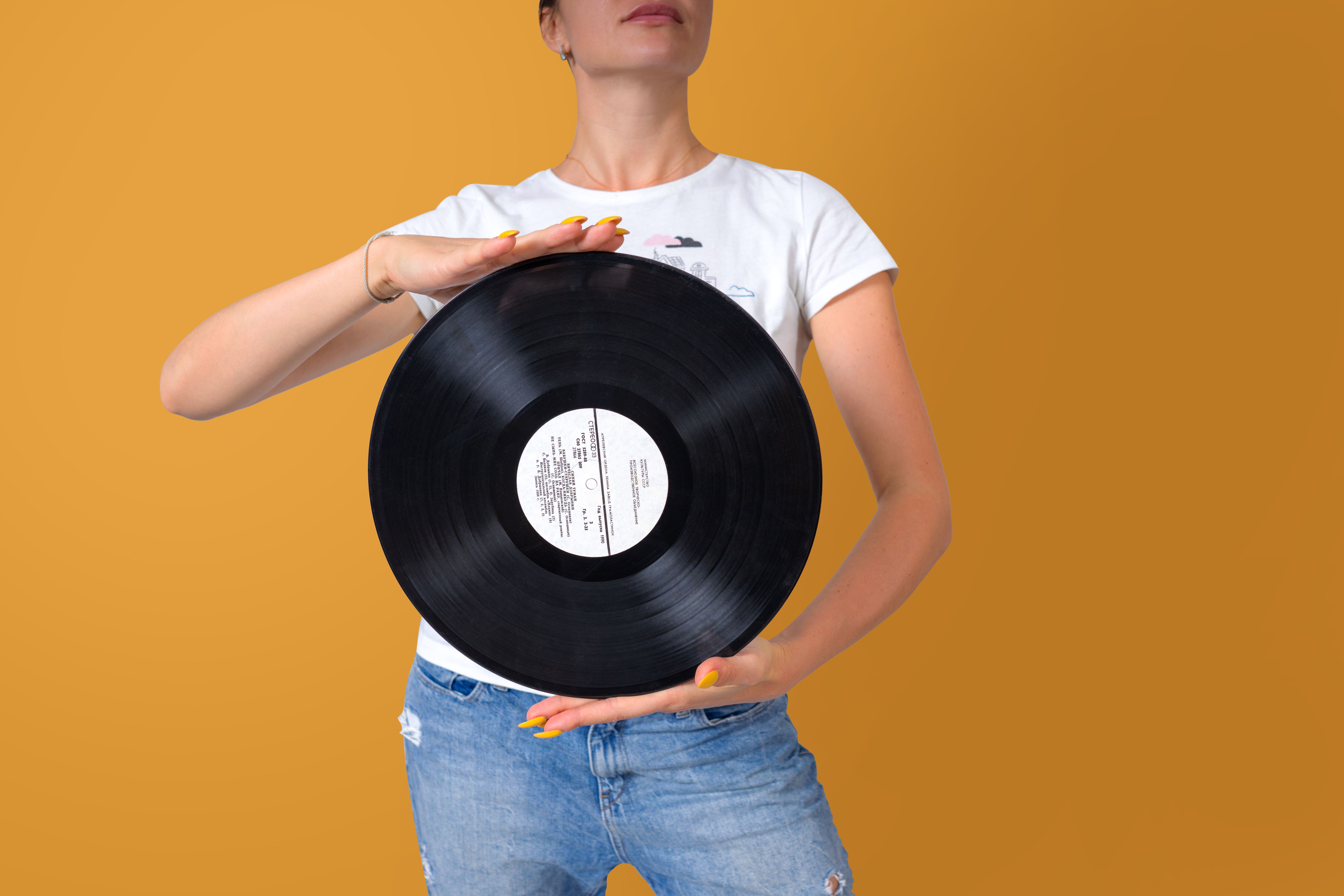 Photo Studio Lined with Vinyl Records · Free Stock Photo