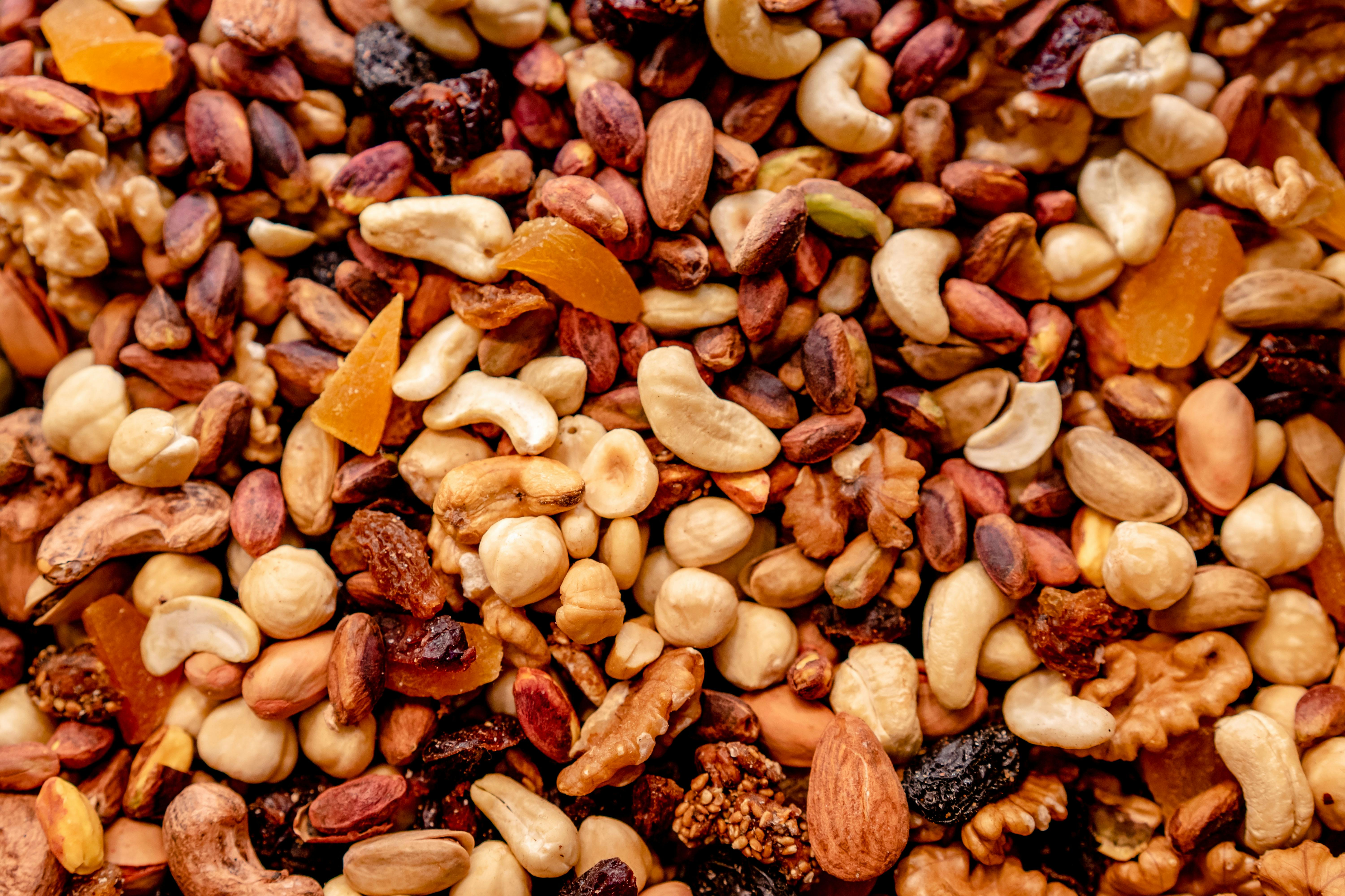 Full Shot of Various Nuts · Free Stock Photo