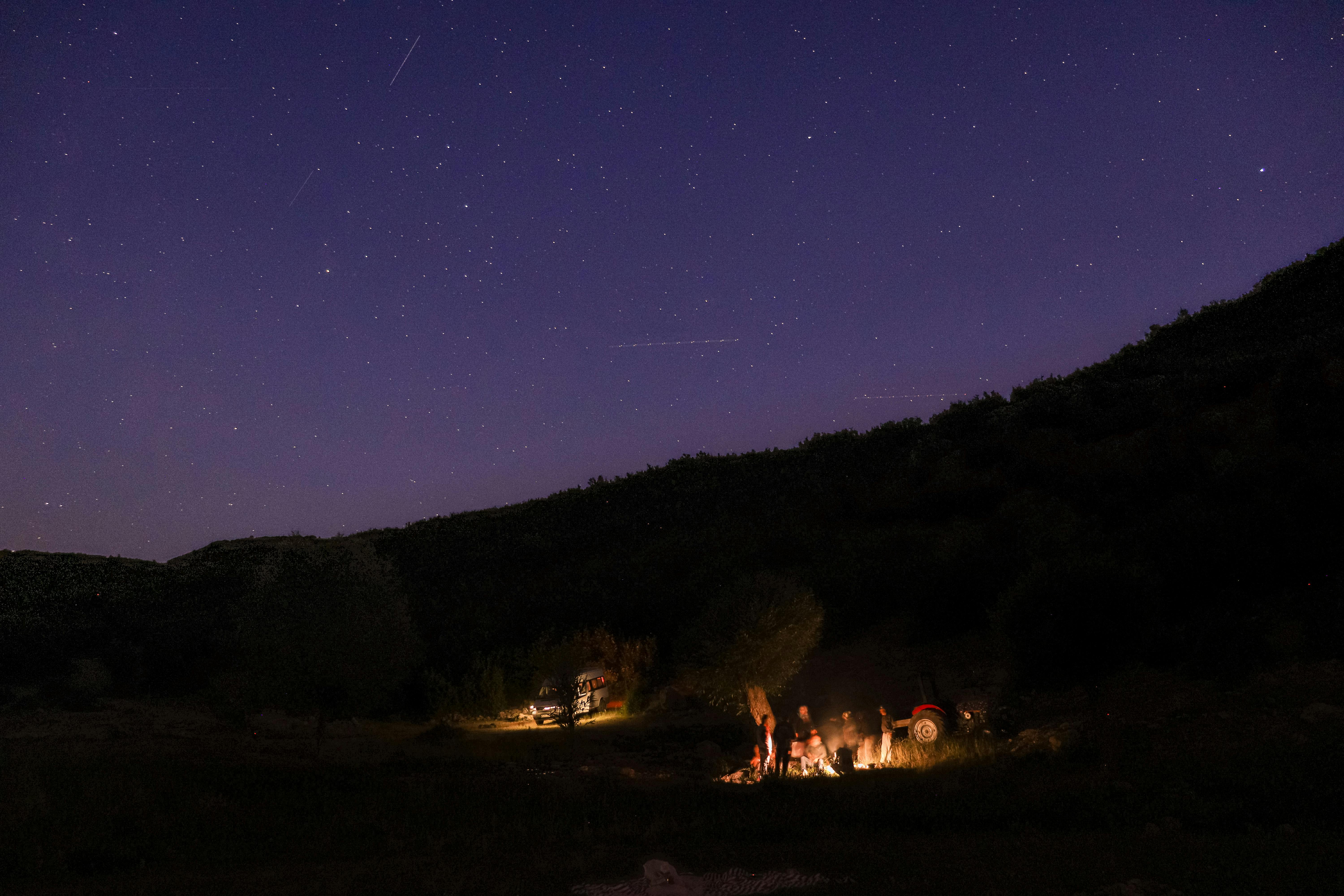 Camping in Wilderness at Night · Free Stock Photo