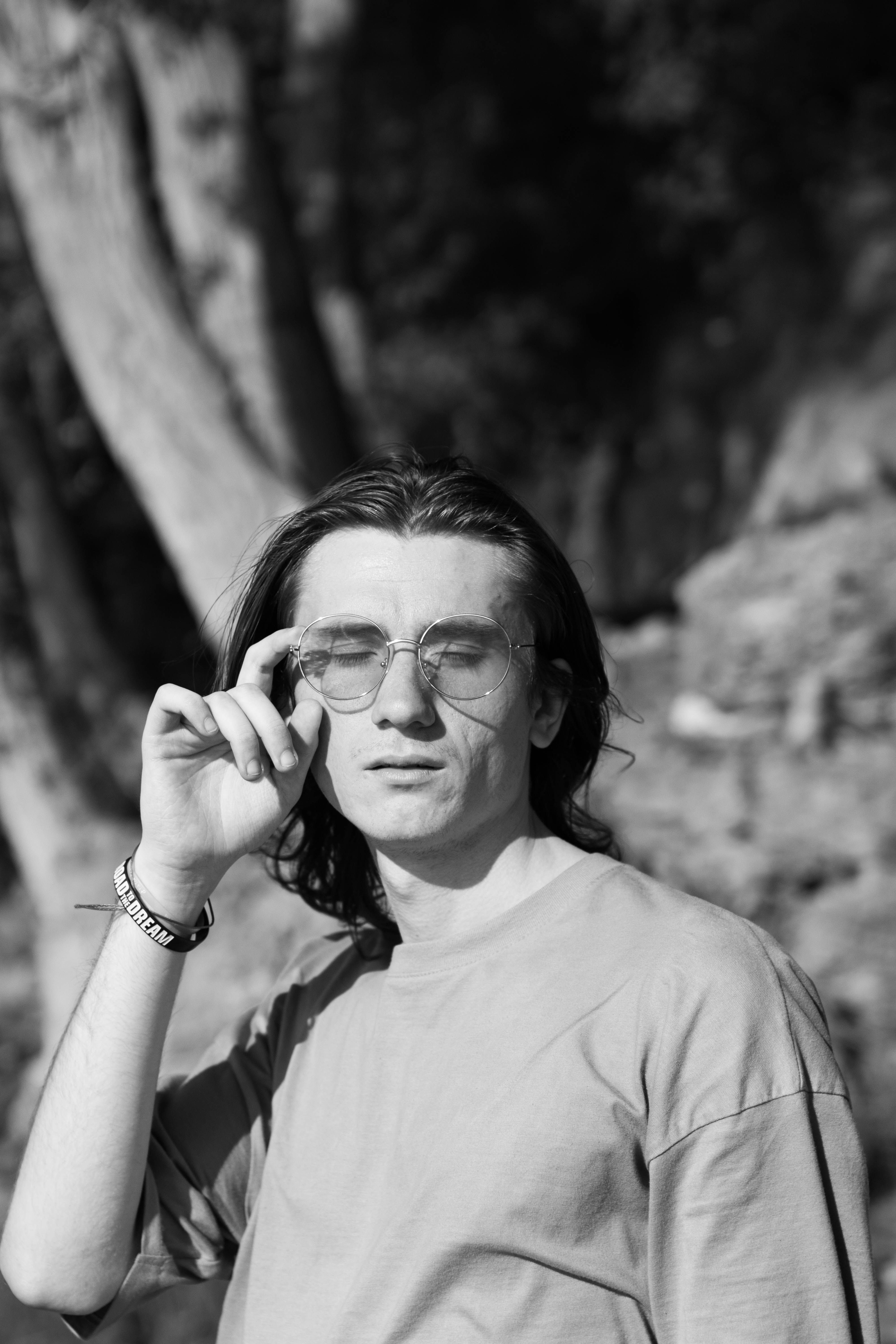 Grayscale Photo of a Man Looking at the Camera · Free Stock Photo