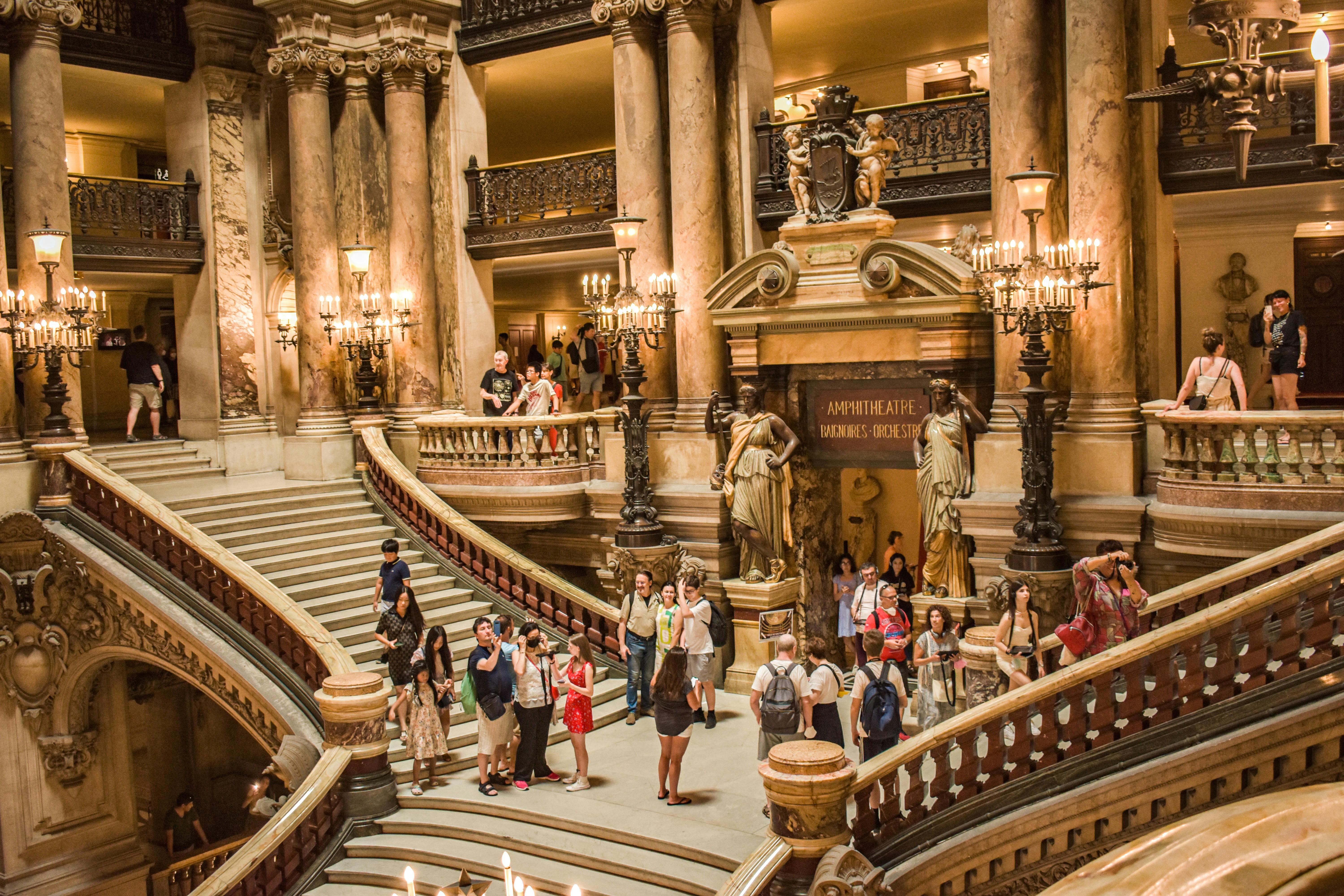 Tourists Visiting the Paris Opera · Free Stock Photo