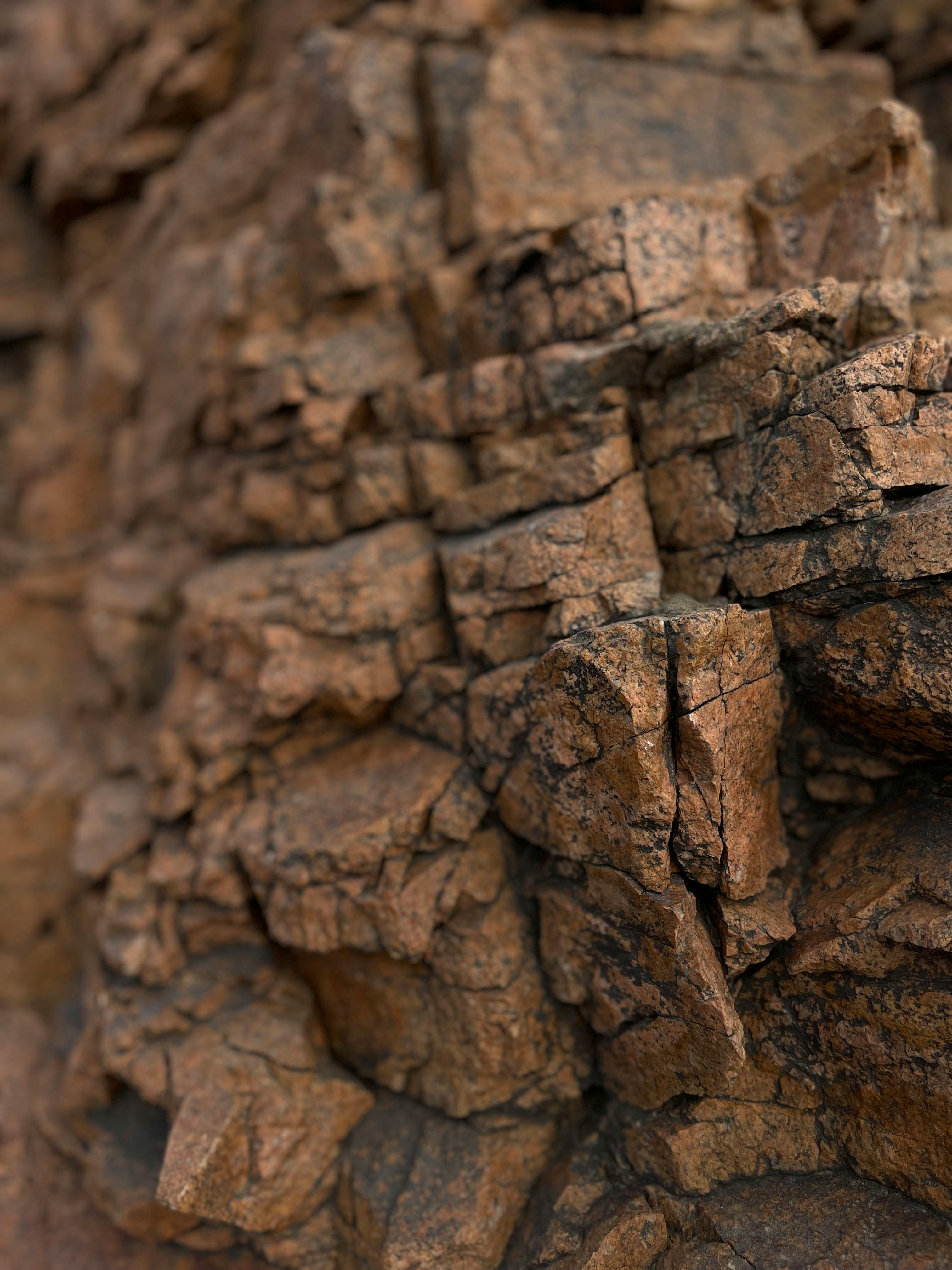 Close Up Shot Of Brown Rock Formation · Free Stock Photo