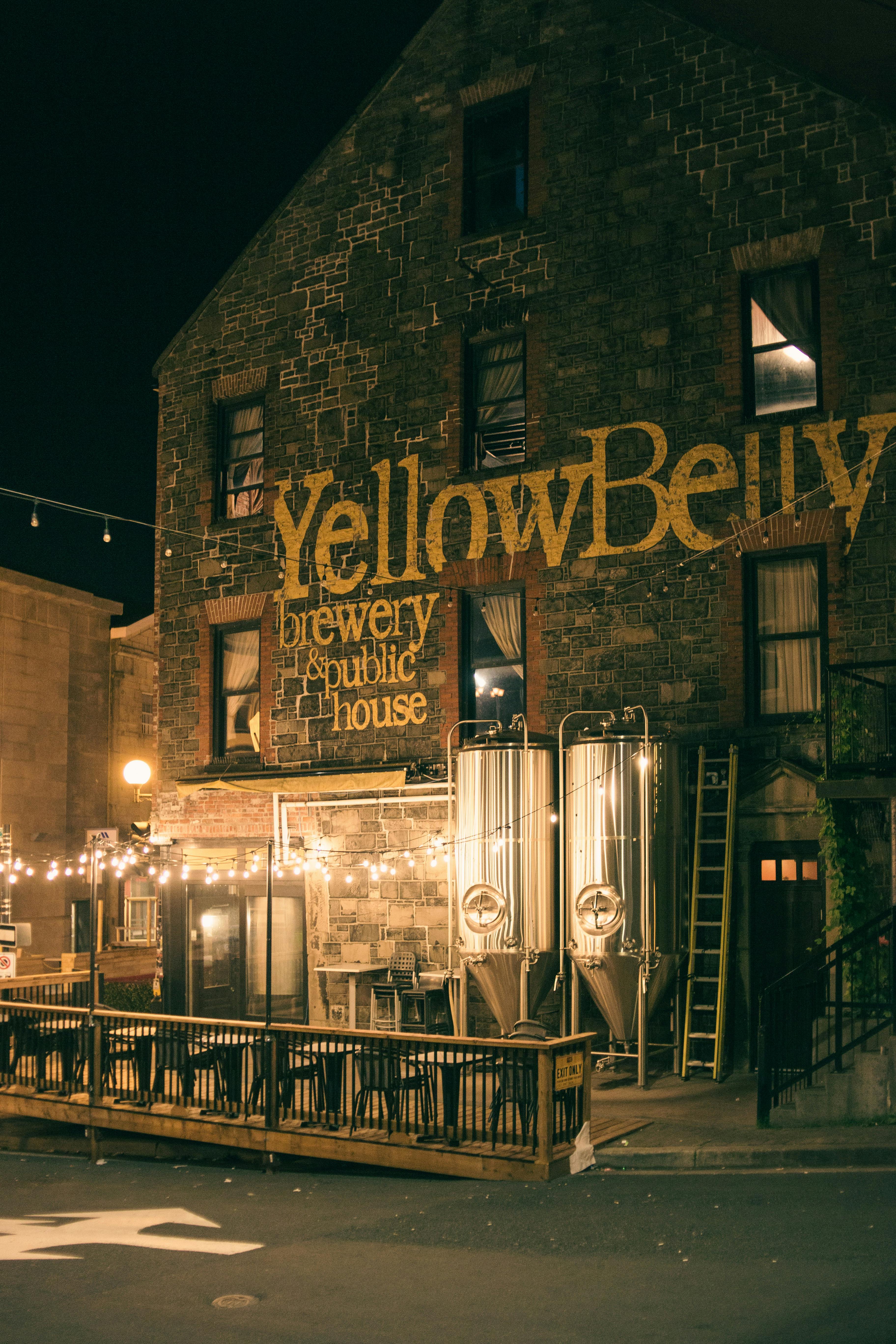 Ligths over Bar Building at Night · Free Stock Photo