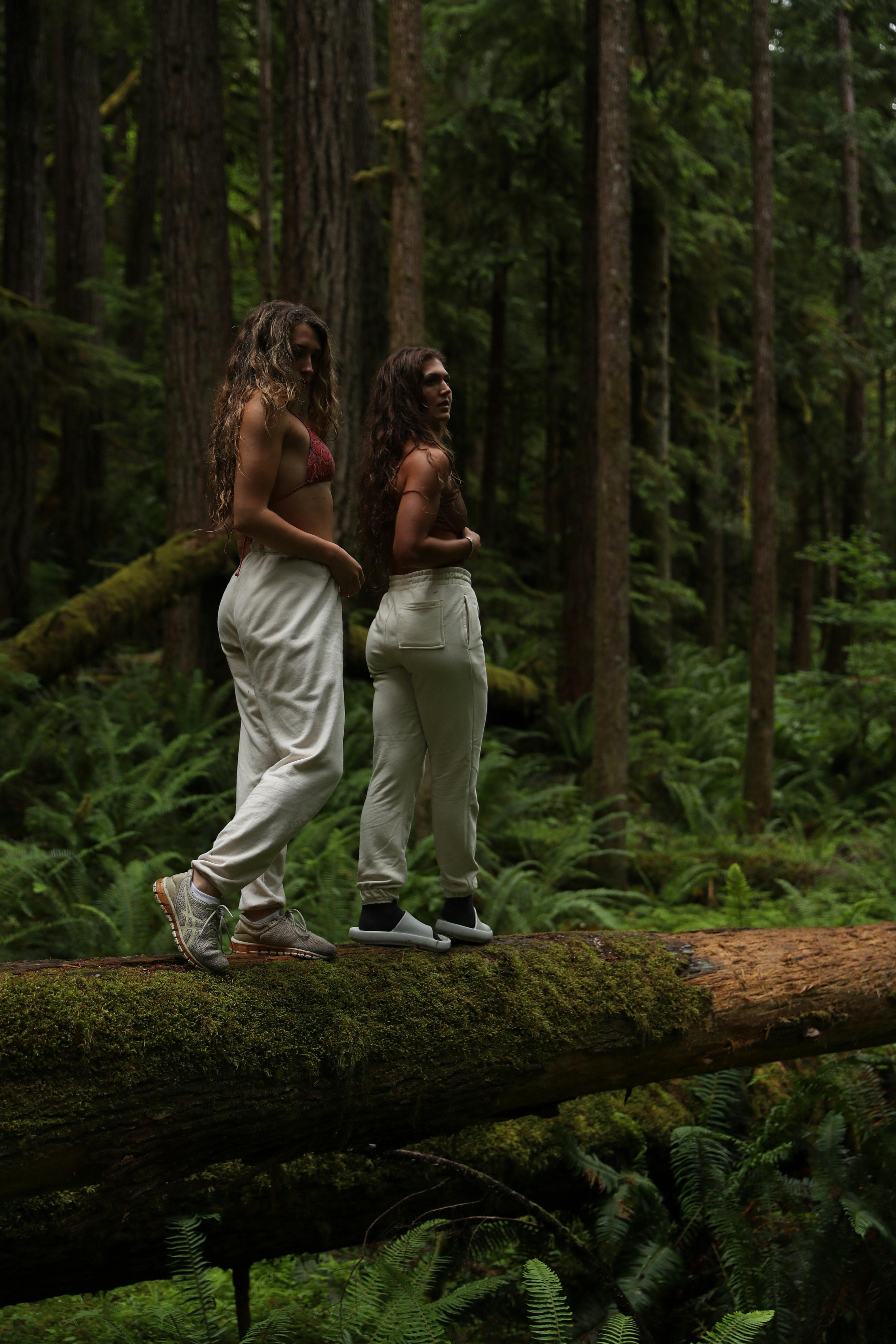 Women Standing on Tree Log · Free Stock Photo