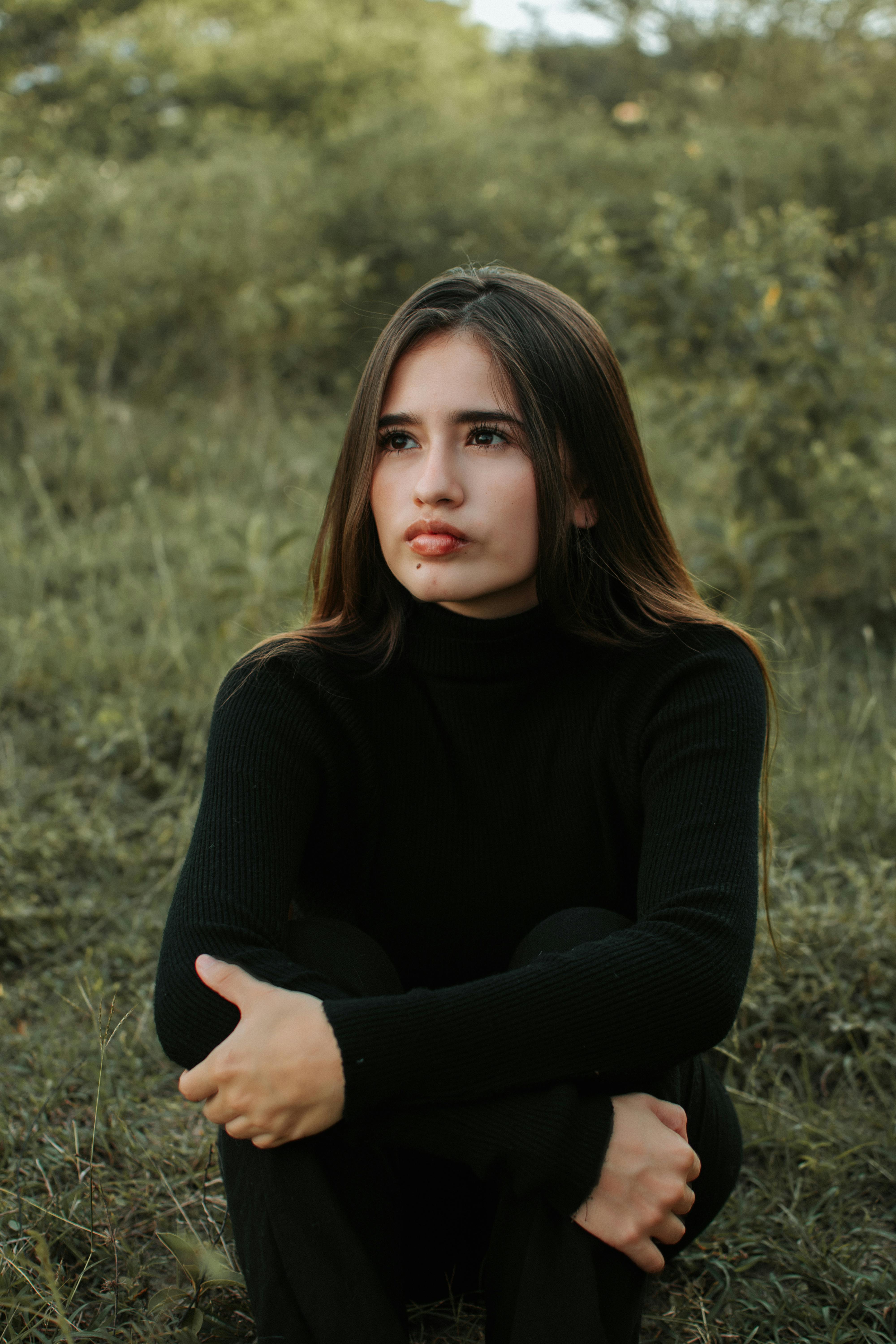 Woman Wearing Black Sweater · Free Stock Photo