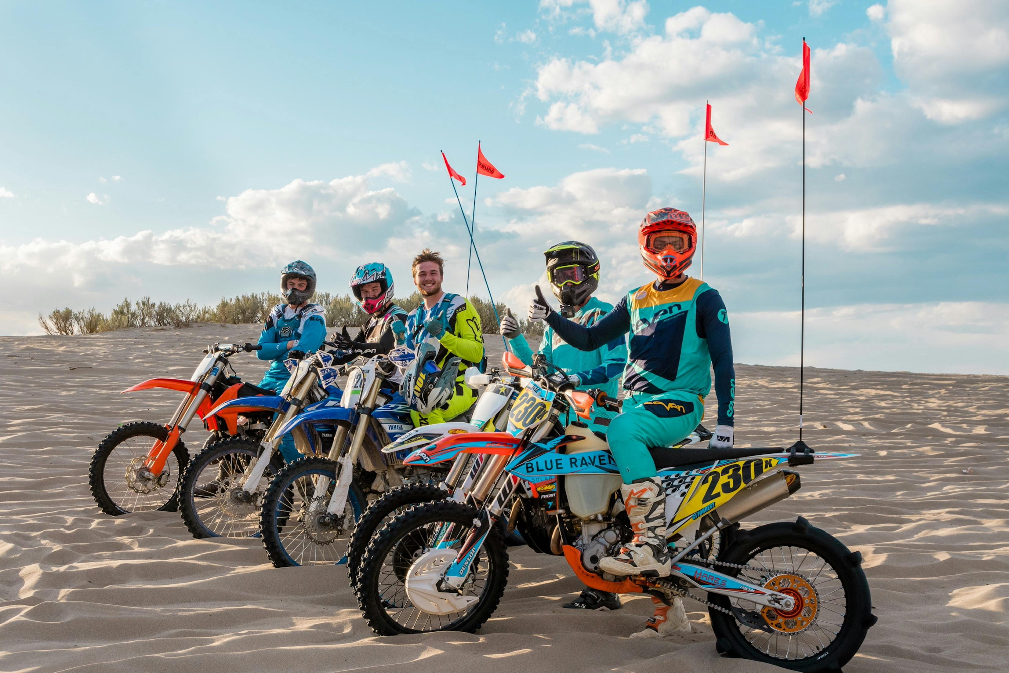 Men Riding Their Dirt Bikes in a Desert · Free Stock Photo