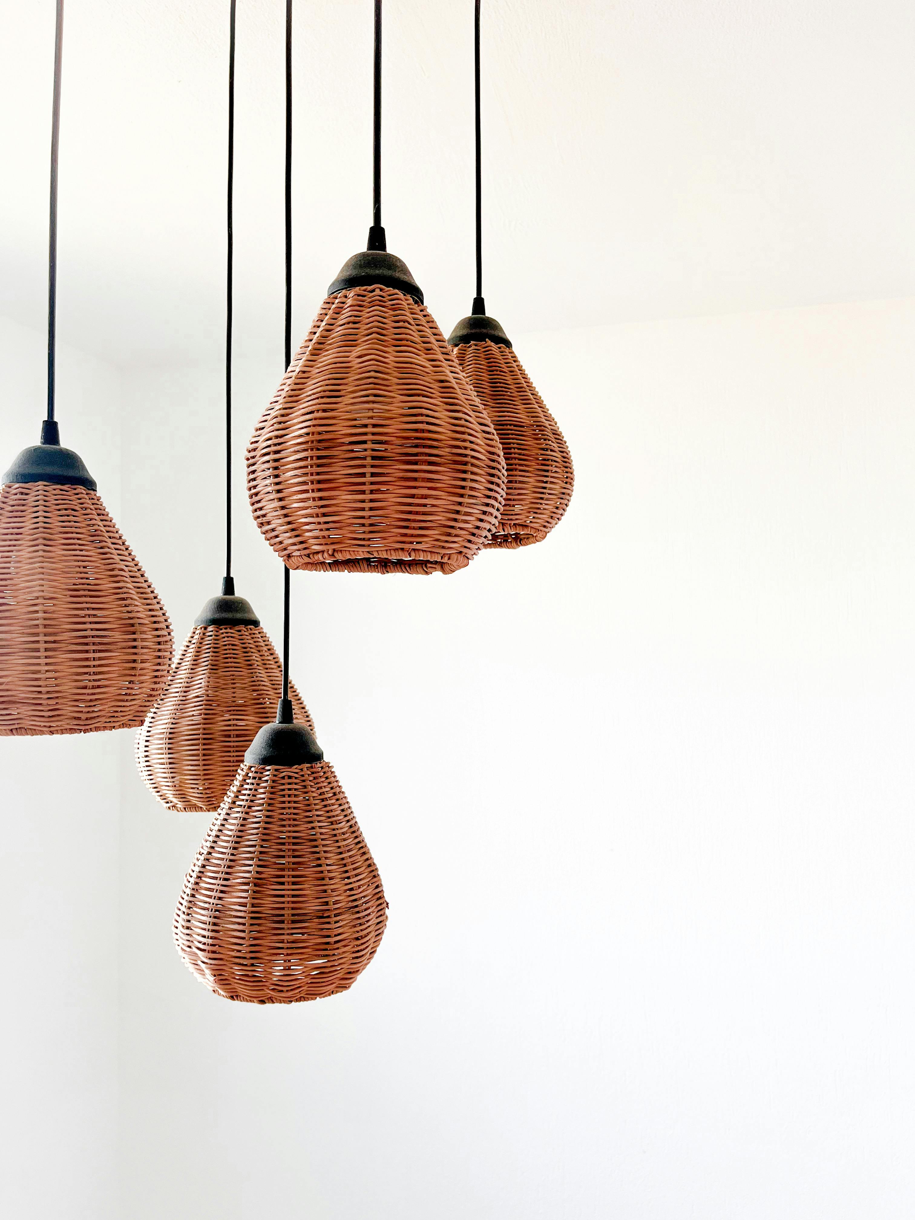 Woven Design Ceiling Pendant Hanging on the Wall · Free Stock Photo