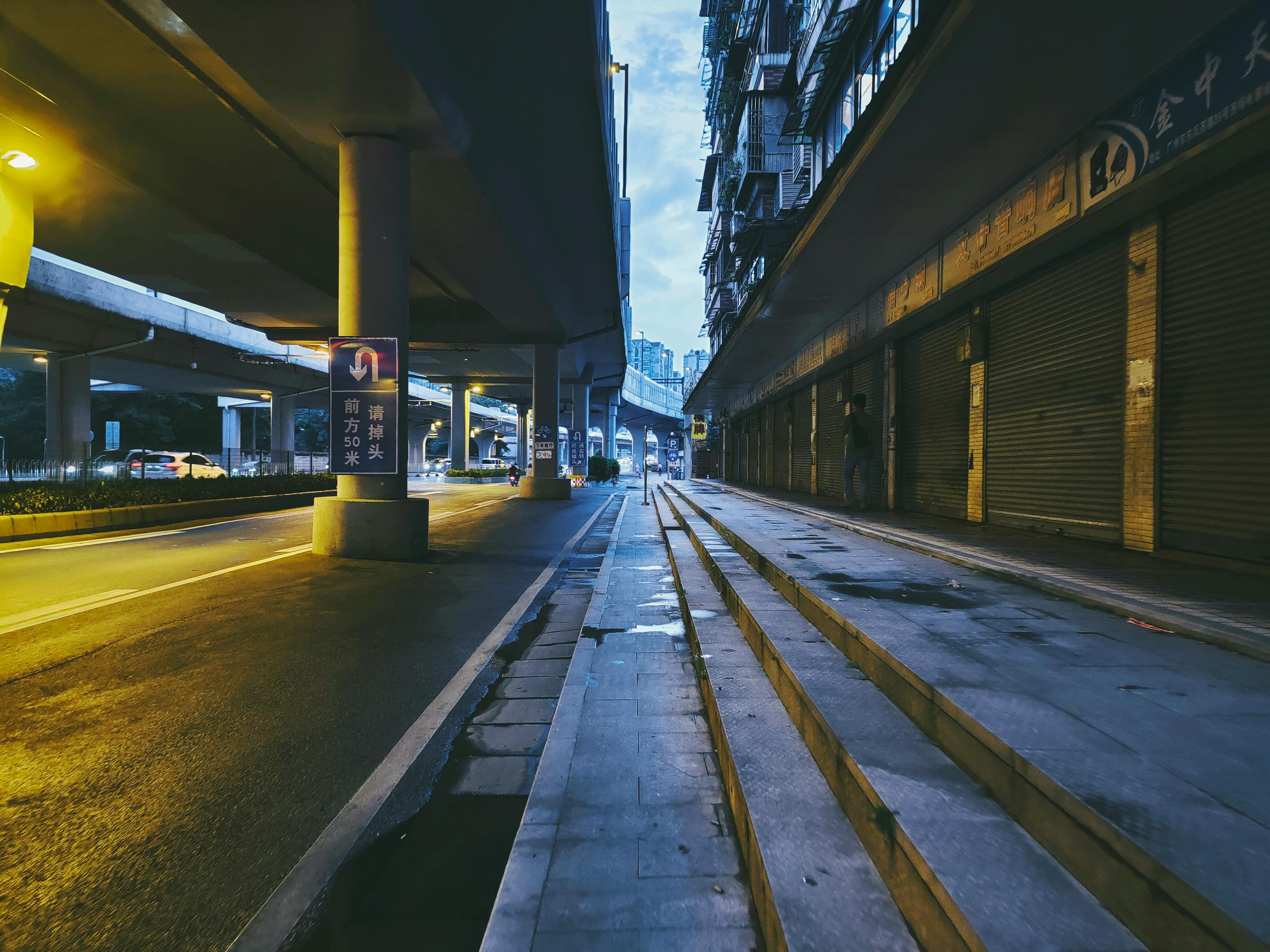 Maroon Buildings · Free Stock Photo