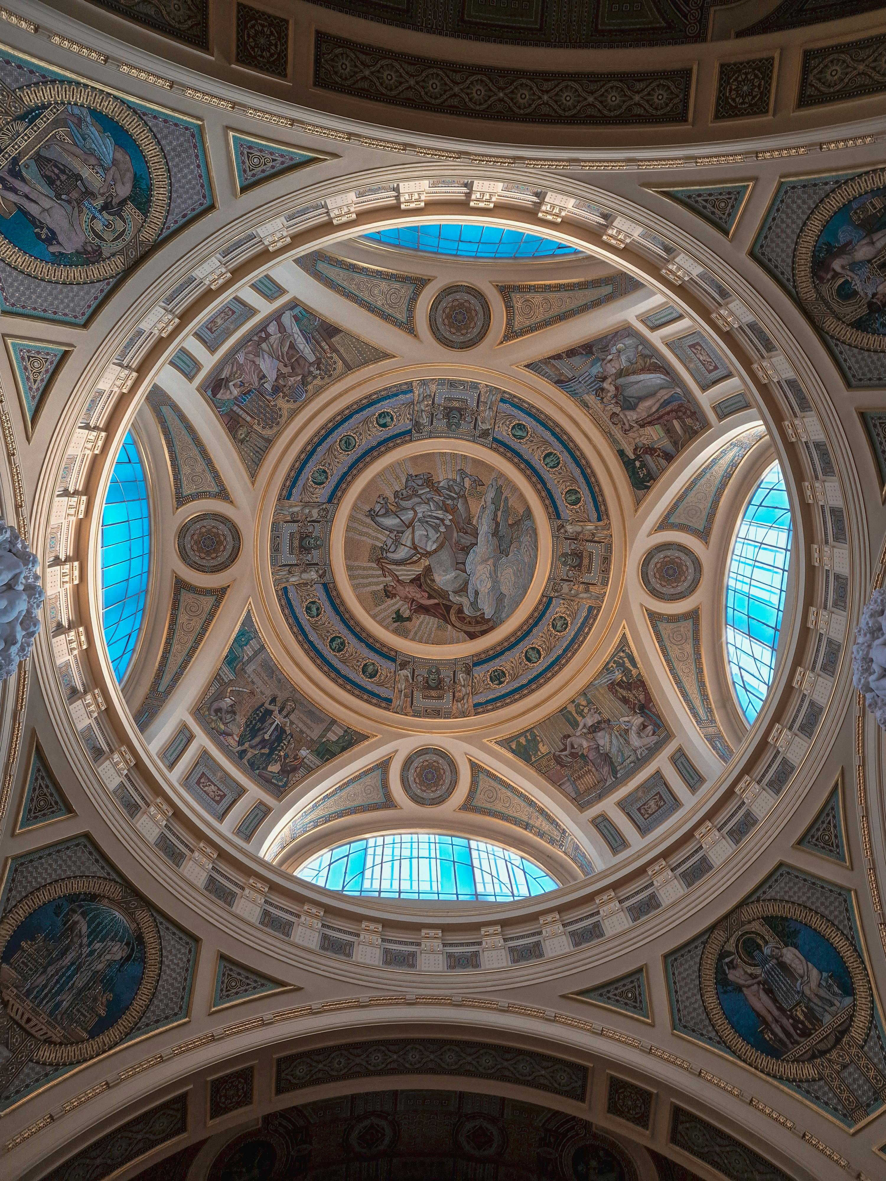 Decorative Ceiling of Church · Free Stock Photo