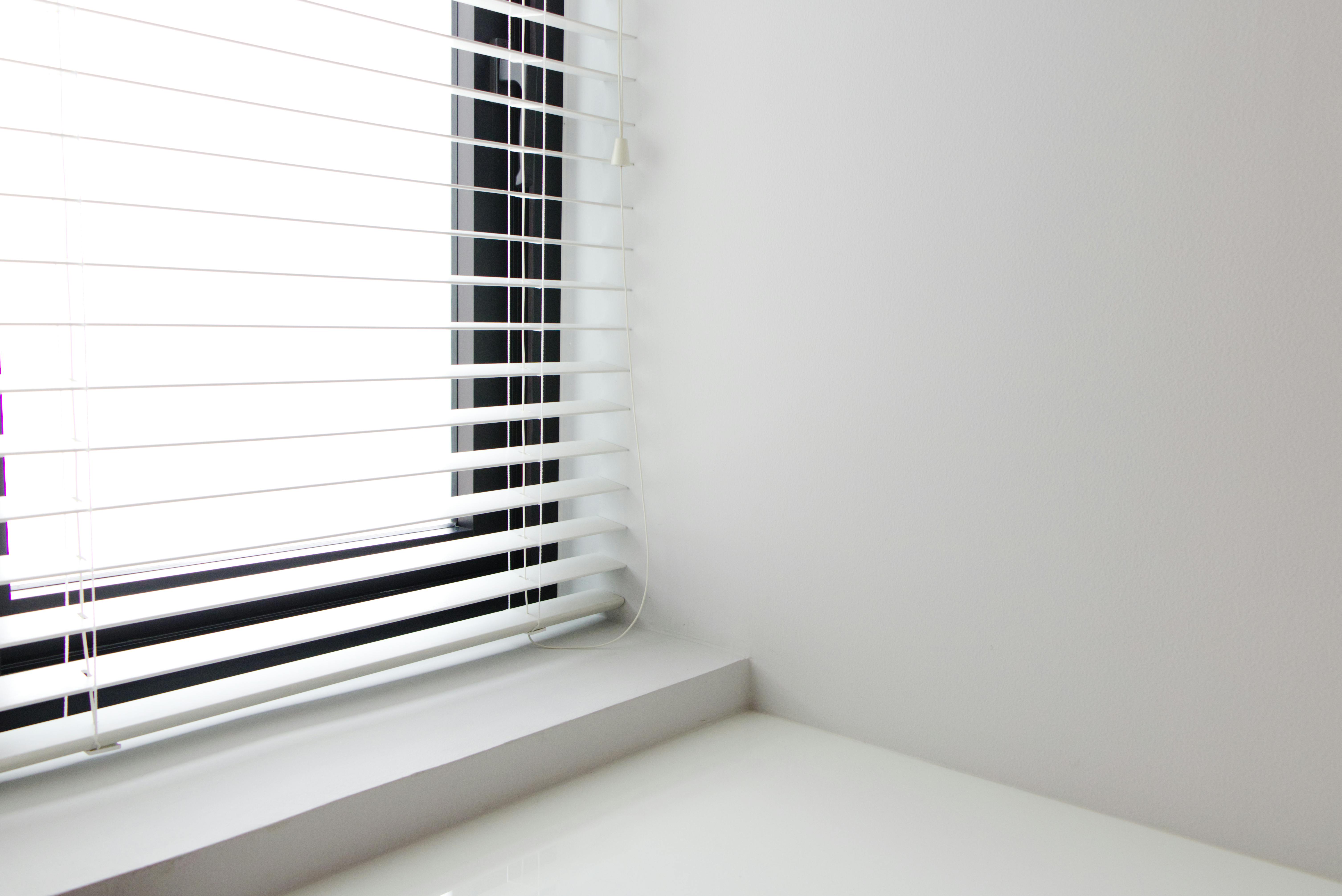 White Window Blinds on White Wall · Free Stock Photo