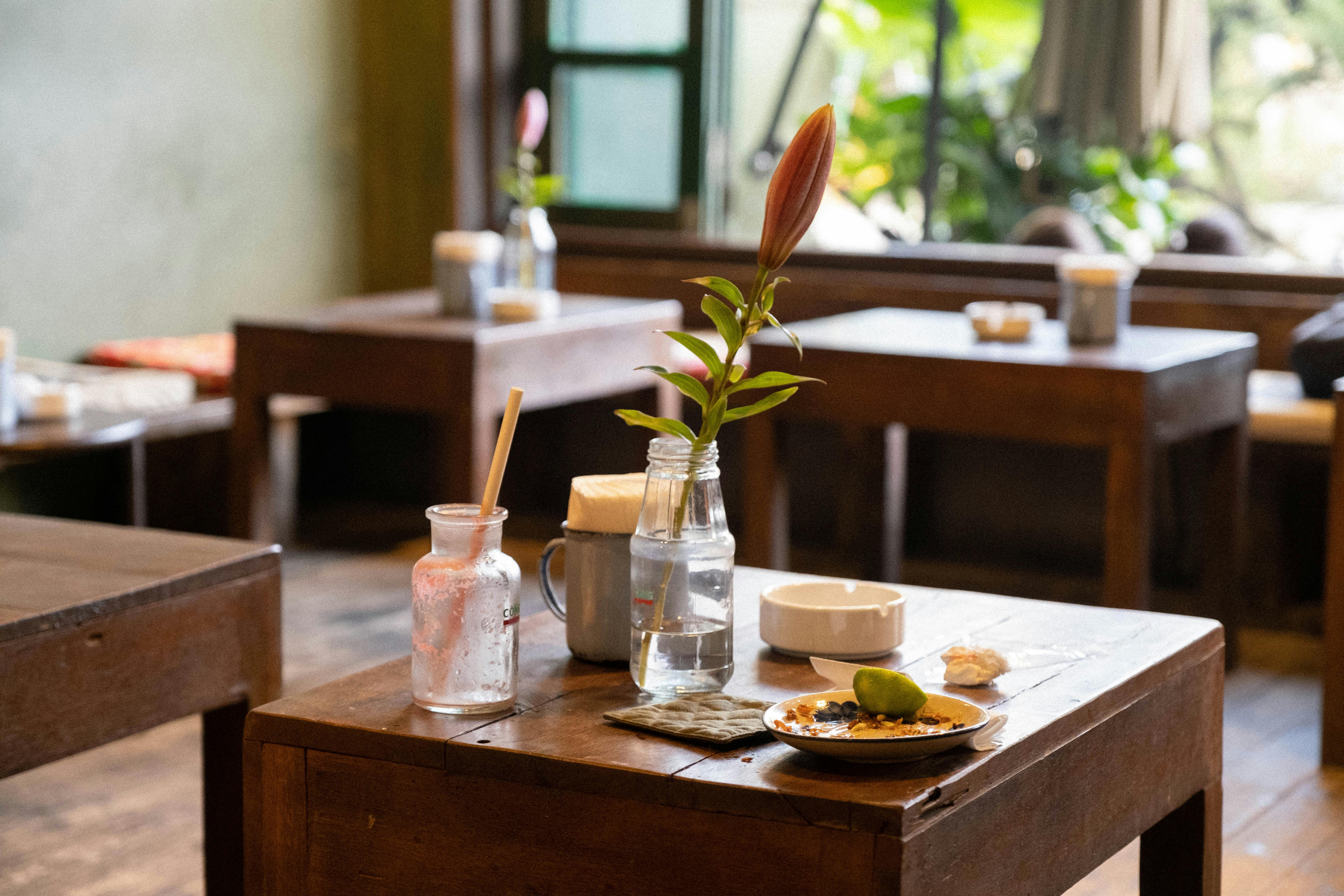 A Table with Food in a Café · Free Stock Photo
